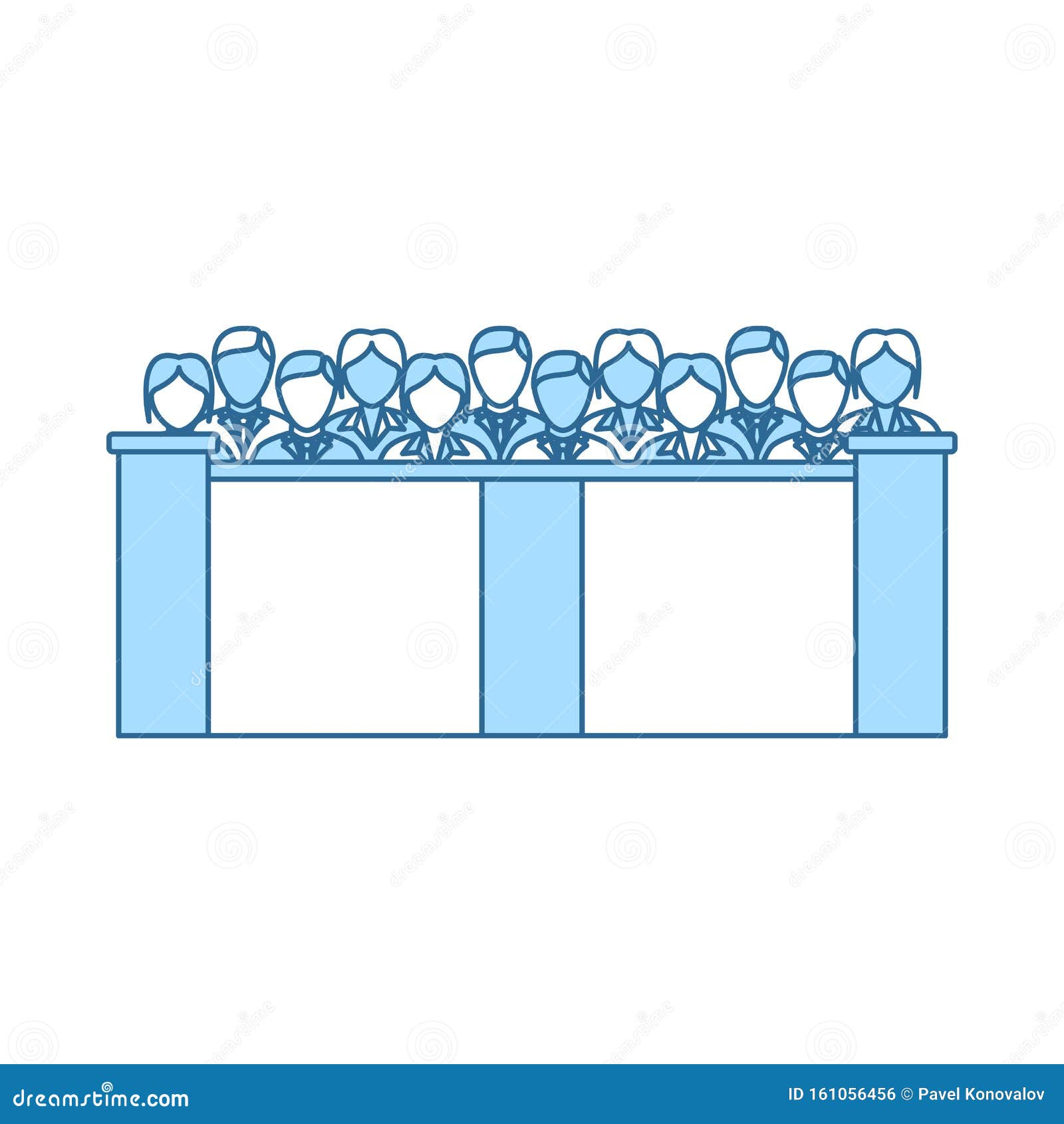 Jury Icon In Line Design. Jury, Jurors, Panel, Deliberation, Courtroom ...