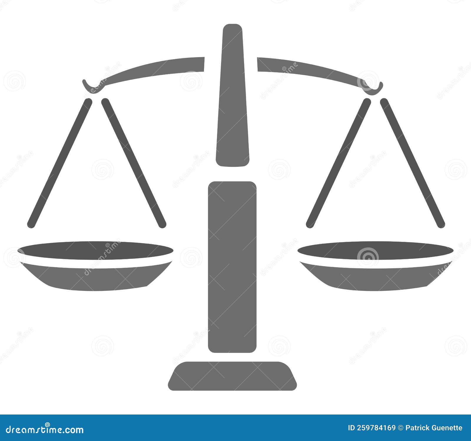 Jury scale, icon stock vector. Illustration of measure - 259784169