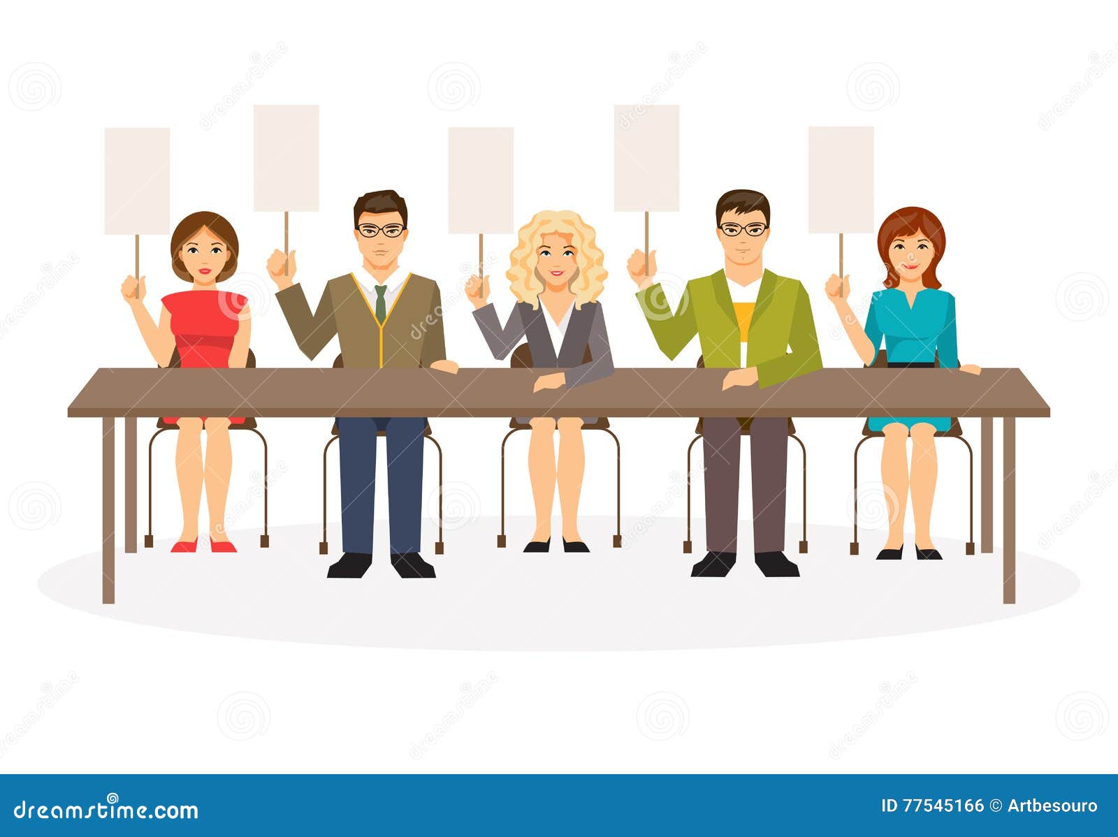 Jury. Vector illustration stock vector. Illustration of adult - 77545166