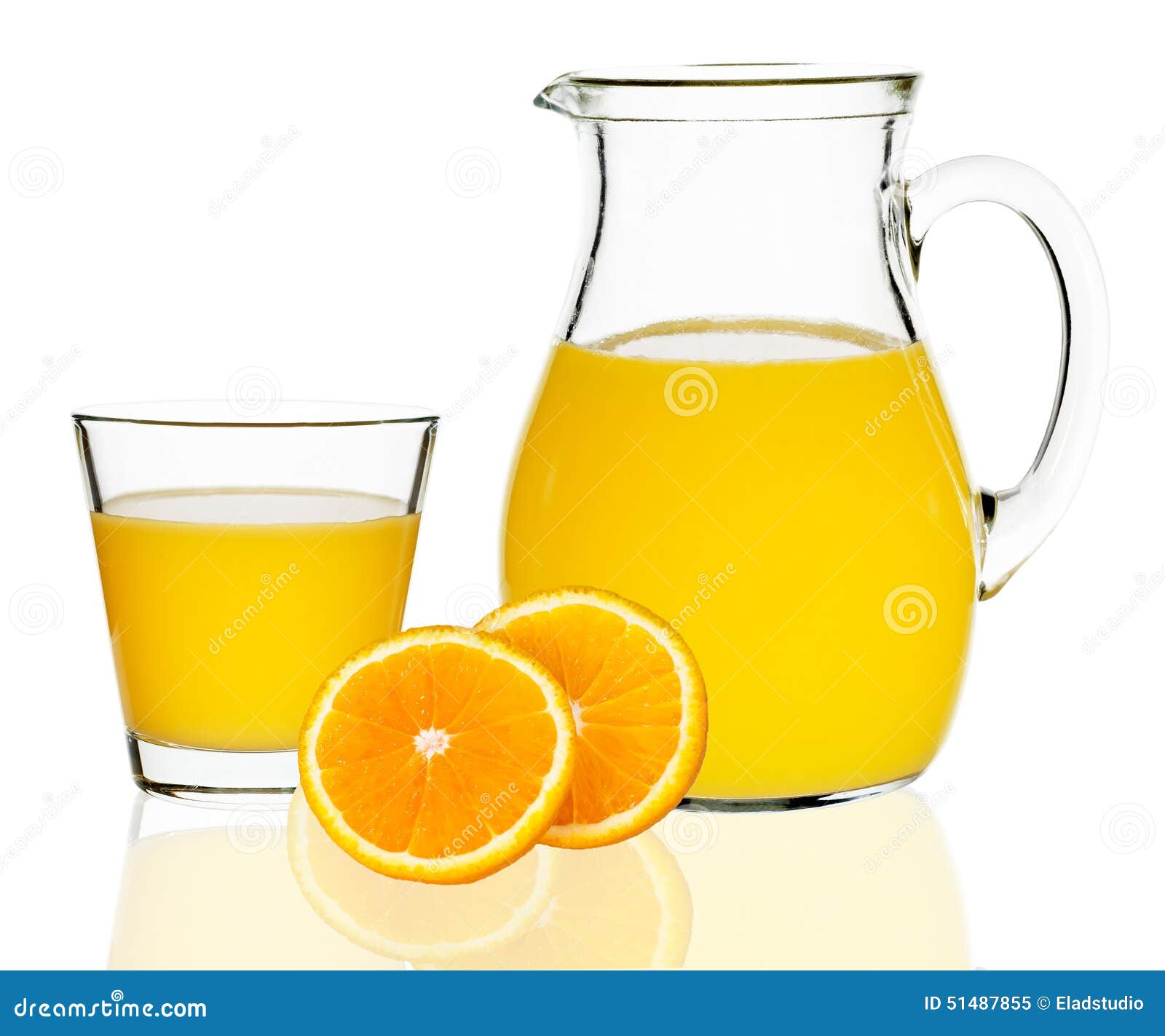 Jus D'orange in Een Glas En Een Karaf Stock Afbeelding - Image of ...