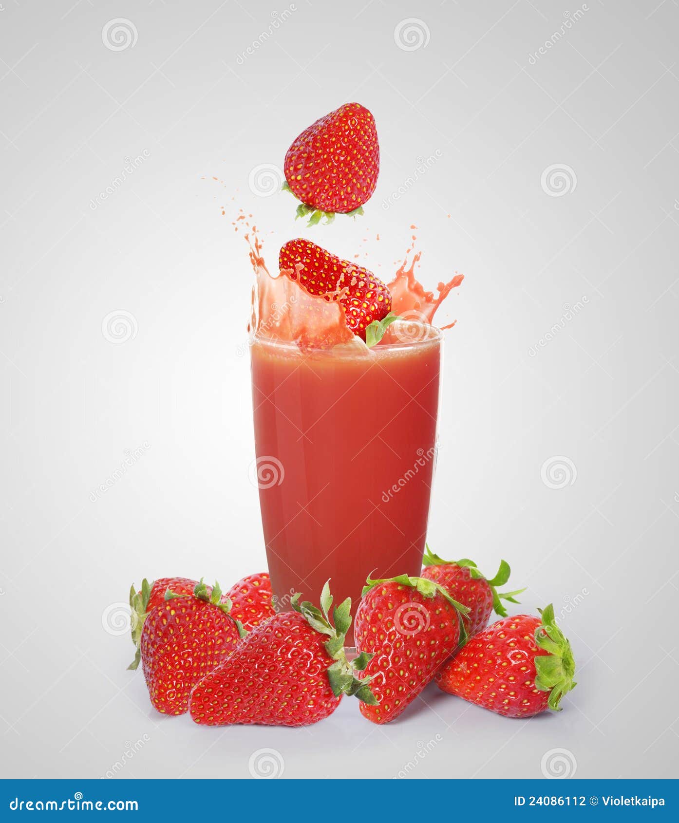 Jus de fraise photo stock. Image du dessert, vivacité - 24086112