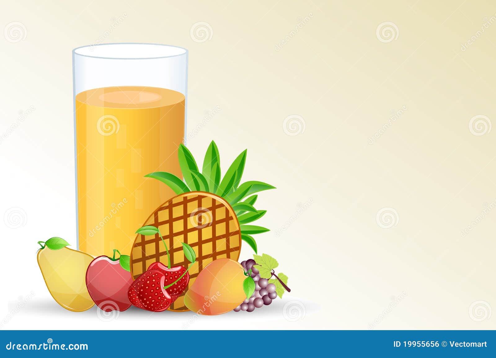 Jus de fruit illustration de vecteur. Illustration du poire - 19955656