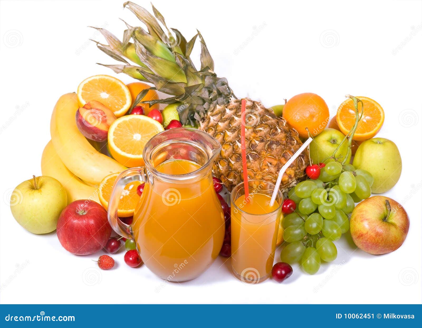 Jus de fruit coloré image stock. Image du manger, isolement - 10062451