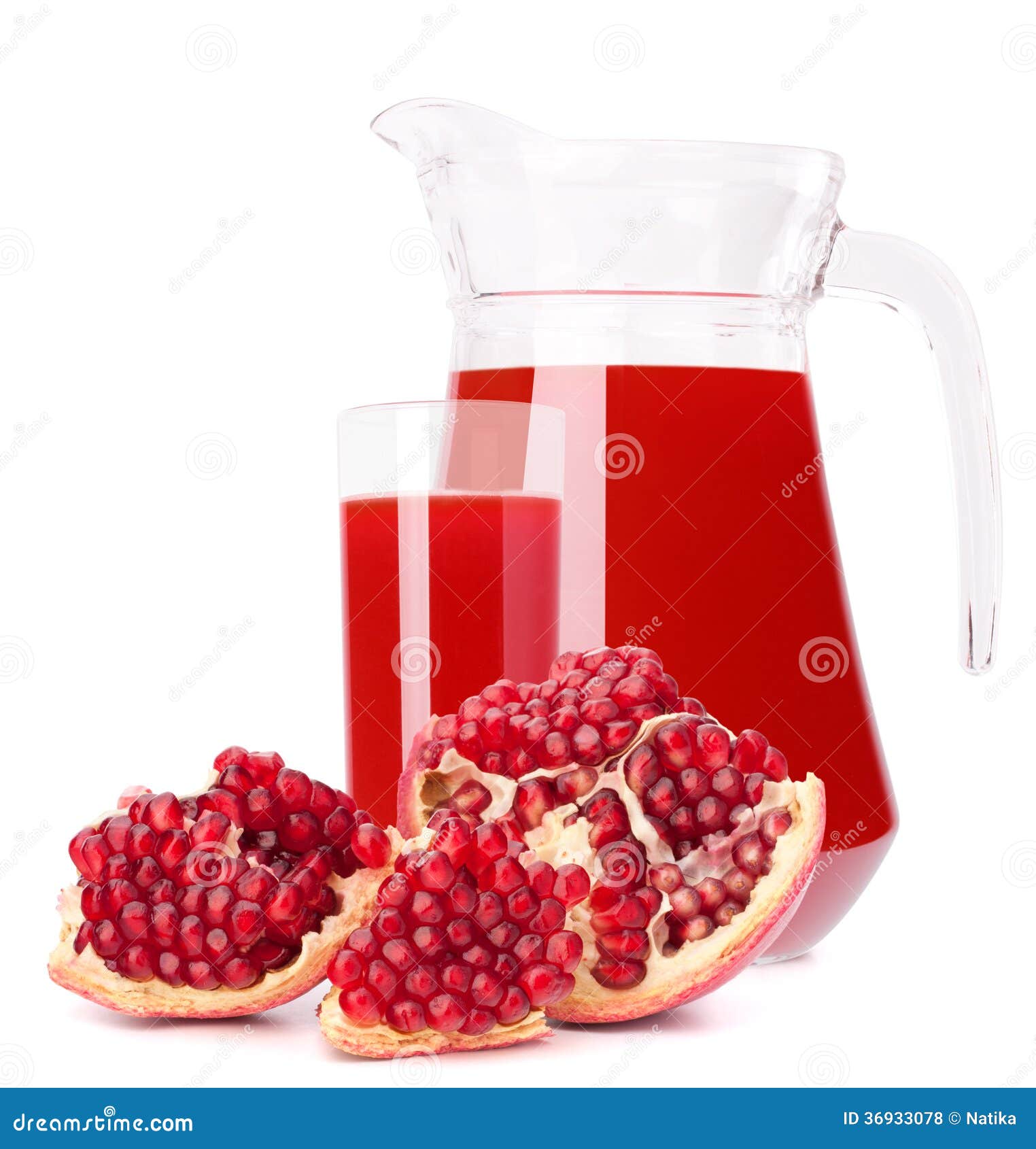 Jus De Fruit De Grenade Dans Le Broc En Verre Photo stock - Image du ...