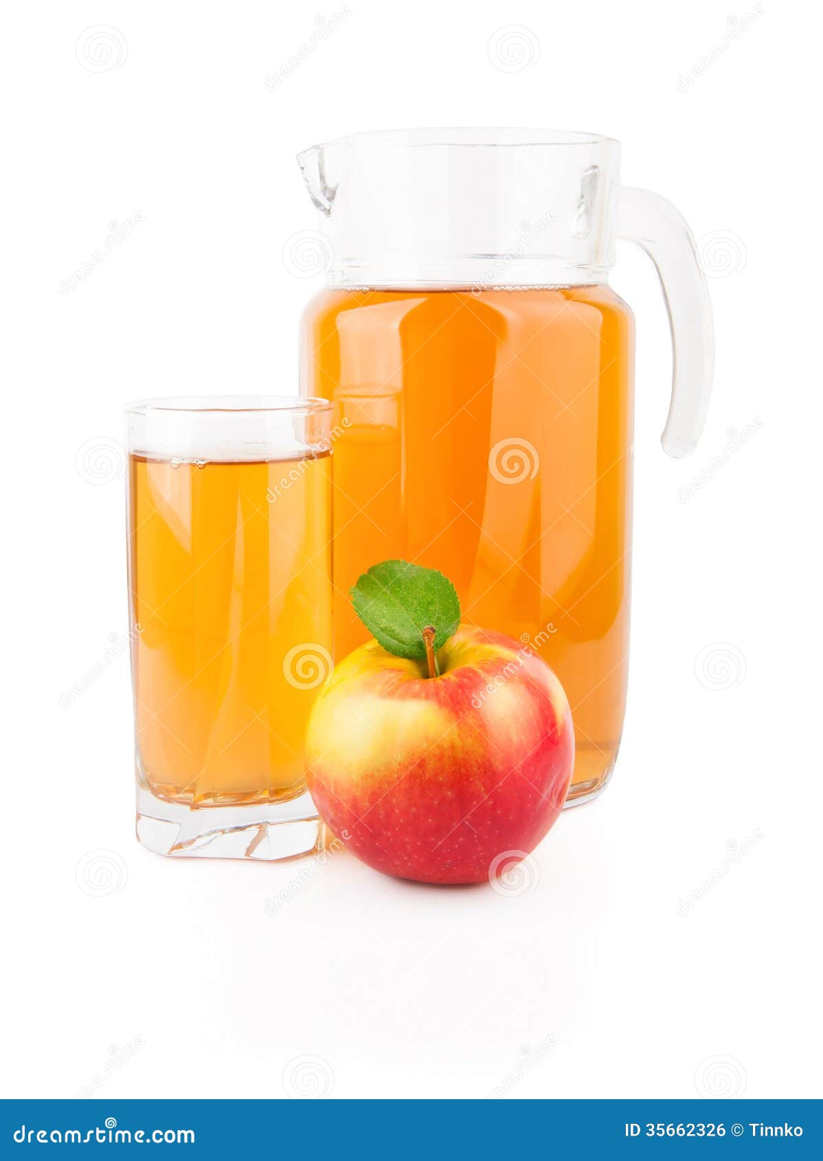 Jus De Pomme Dans Le Pot En Verre Photo stock - Image du vivacité ...