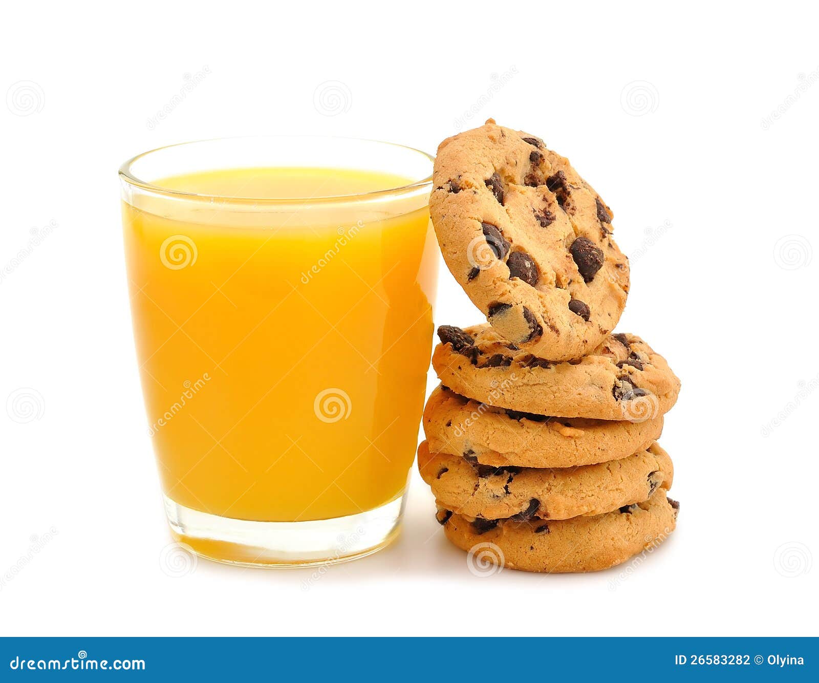 Jus et biscuits d'orange photo stock. Image du écrimages - 26583282