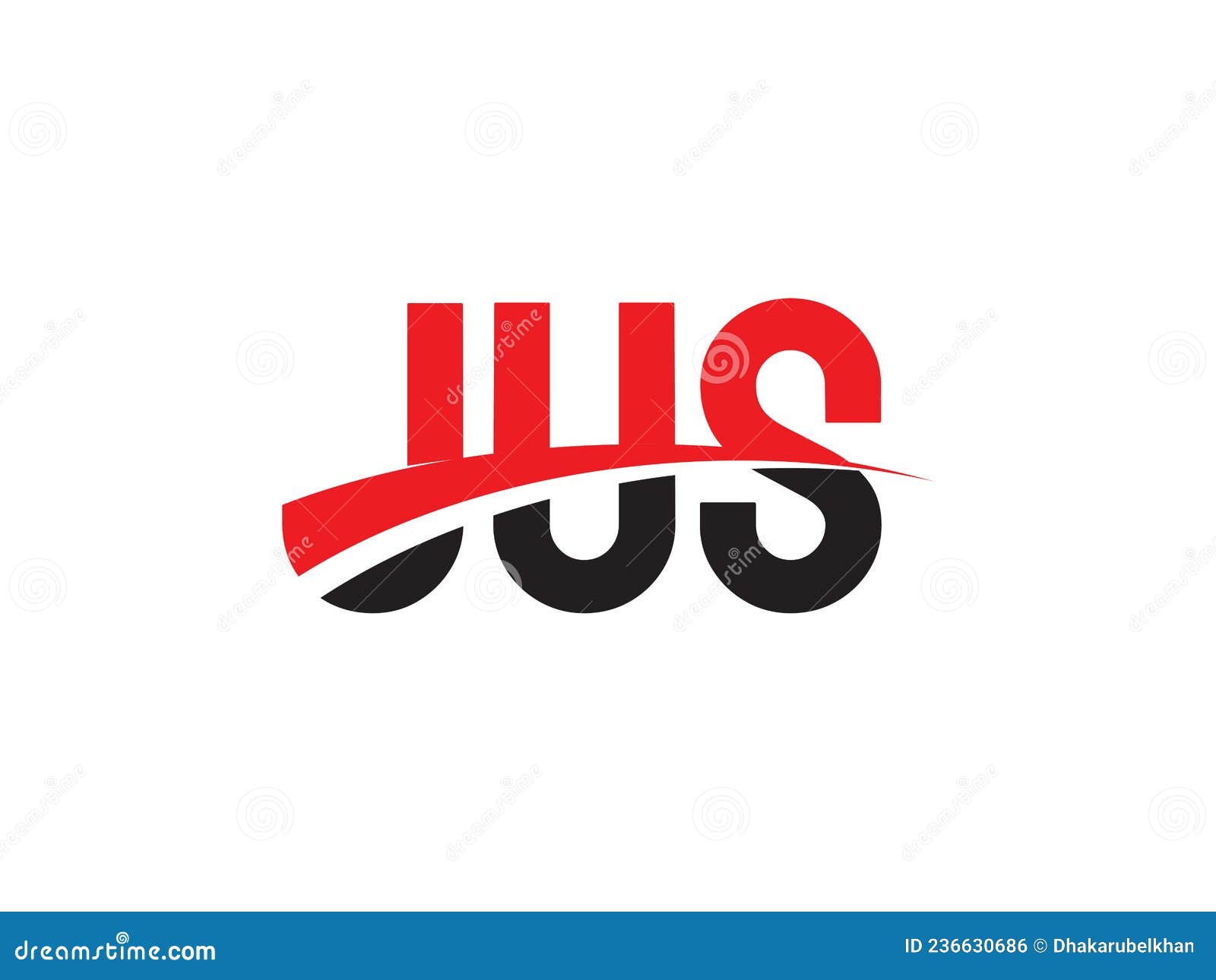 JUS Letter Initial Logo Design Vector Illustration Stock Photo - Image ...