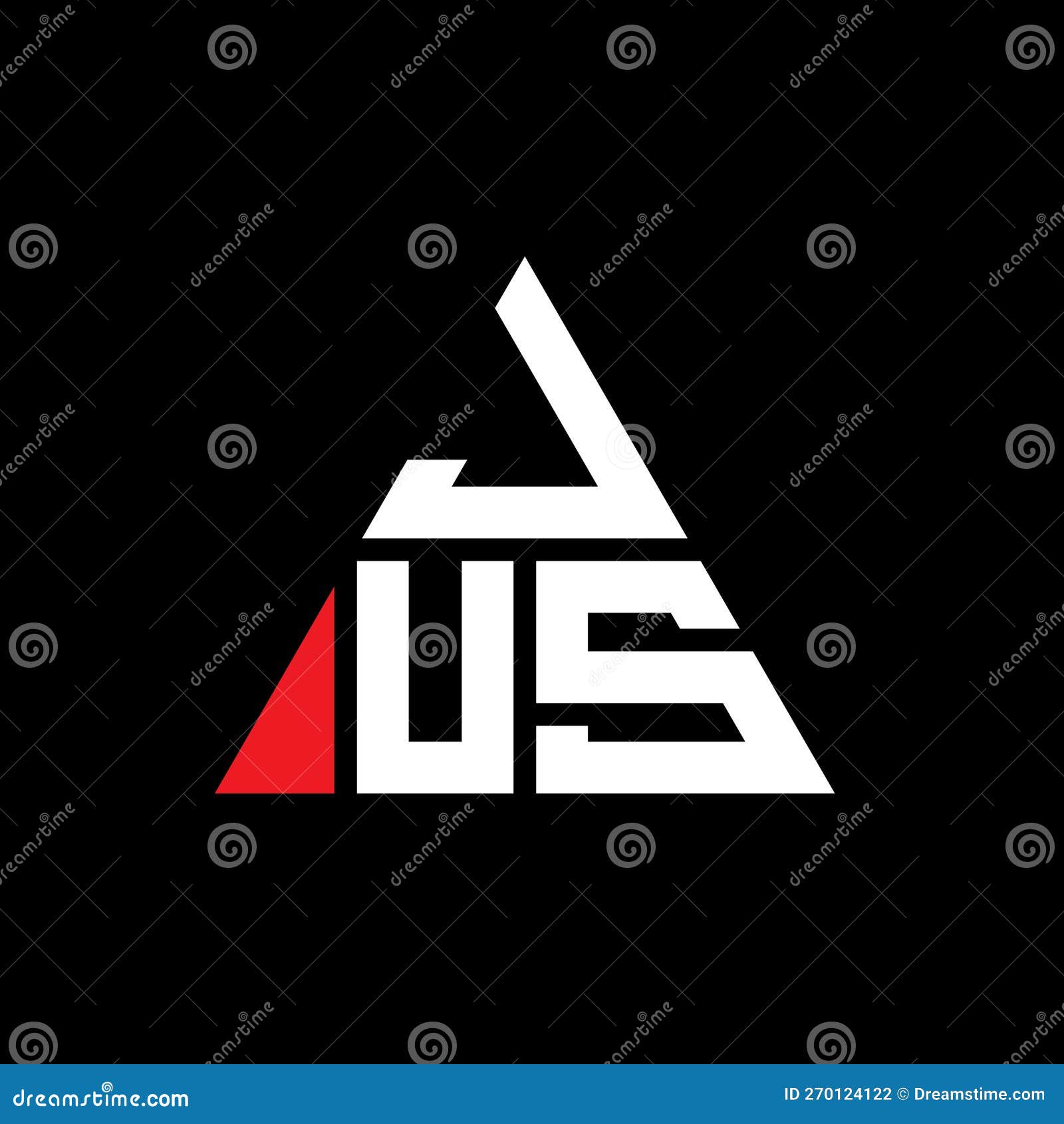 JUS Triangle Letter Logo Design with Triangle Shape. JUS Triangle Logo ...
