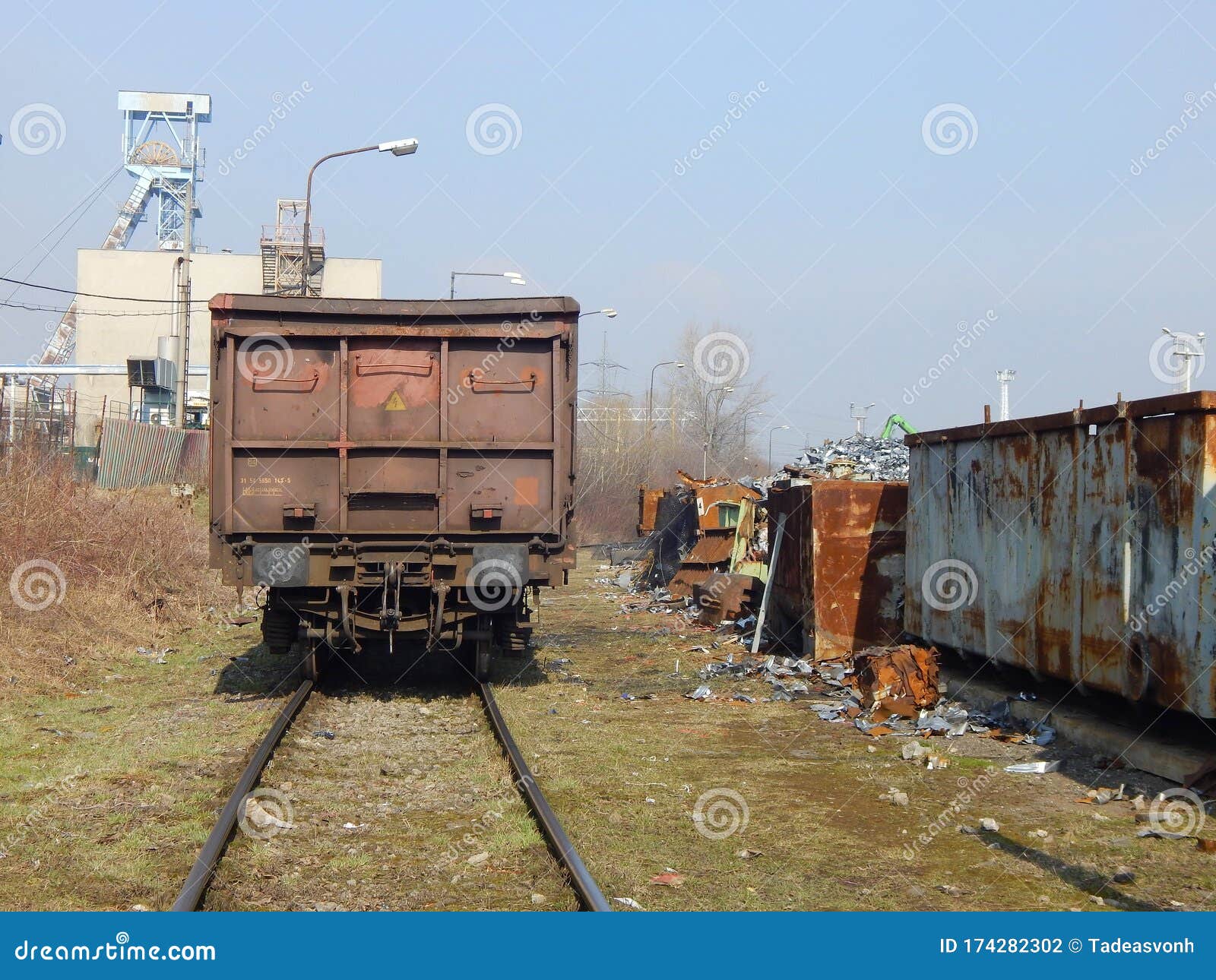Just Abandoned and Empty Wagon Stock Photo - Image of factory ...