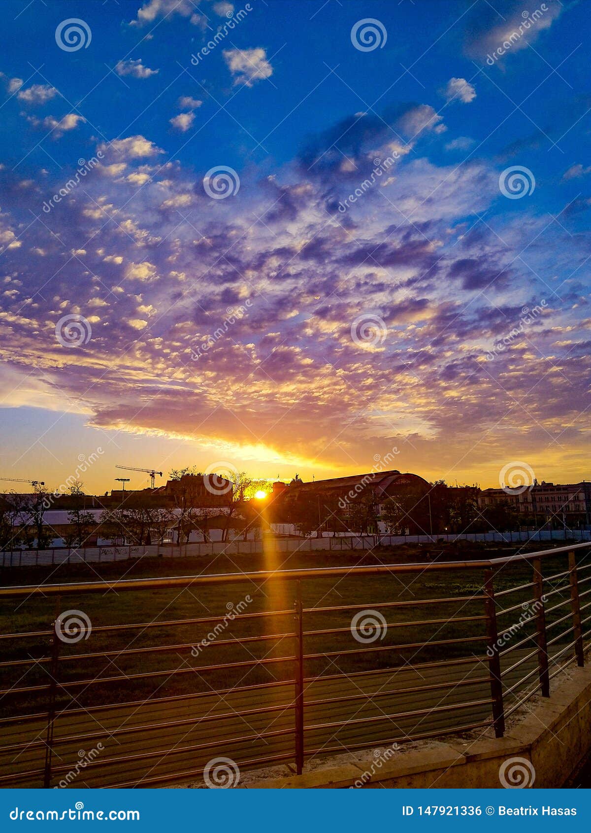 Just an Amazing Sunset in a Normal Day Stock Photo - Image of green ...