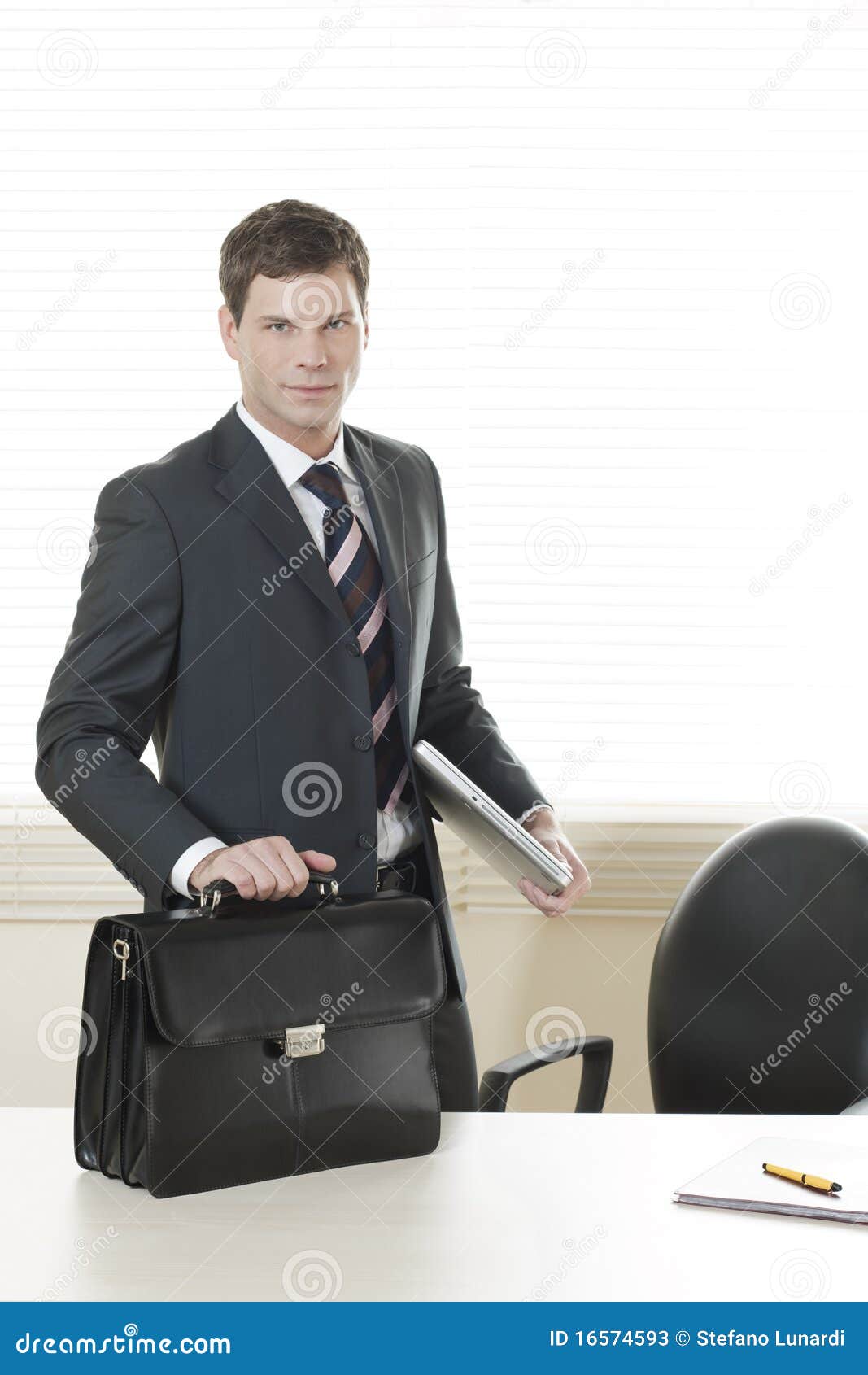 Just Arrived in the Office/Ready To Go Home Stock Image - Image of ...