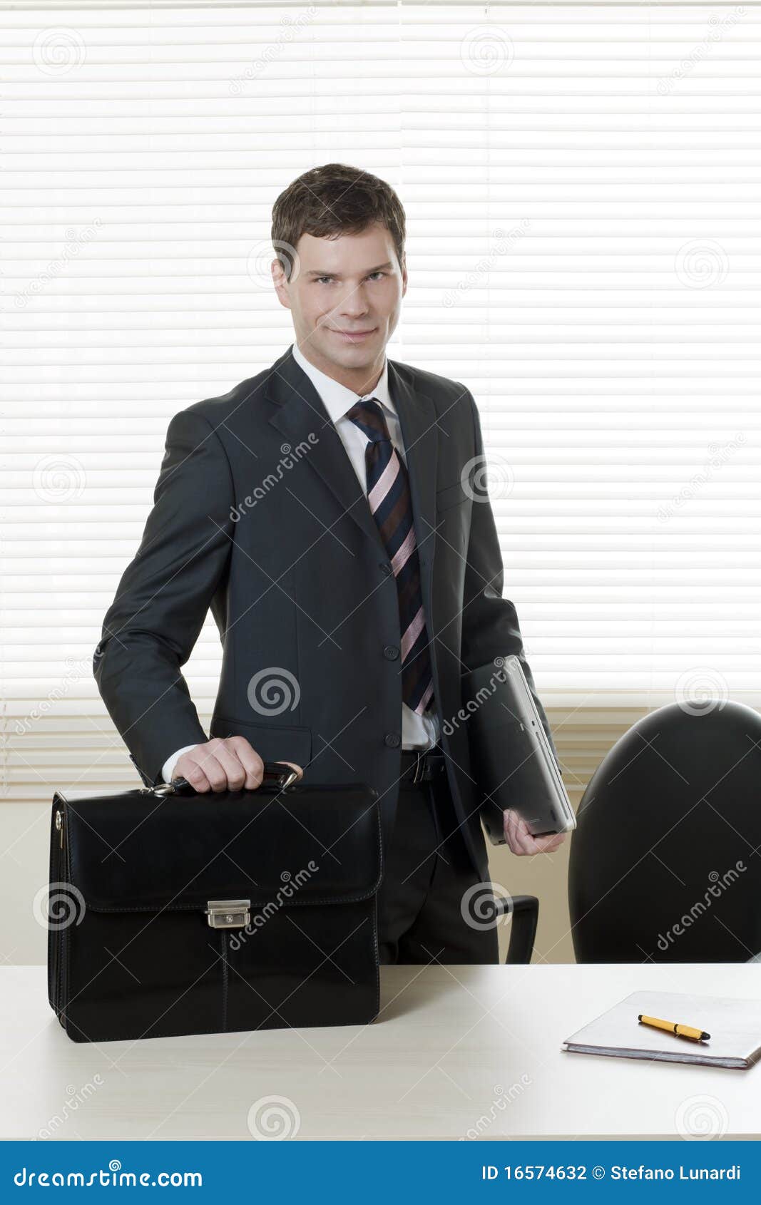 Just Arrived in the Office/Ready To Go Home Stock Photo - Image of ...