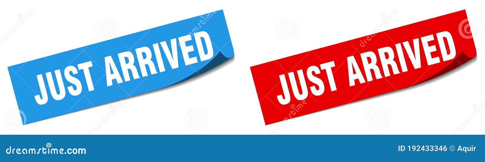 Just Arrived Sticker. Just Arrived Sign Set Stock Vector - Illustration ...