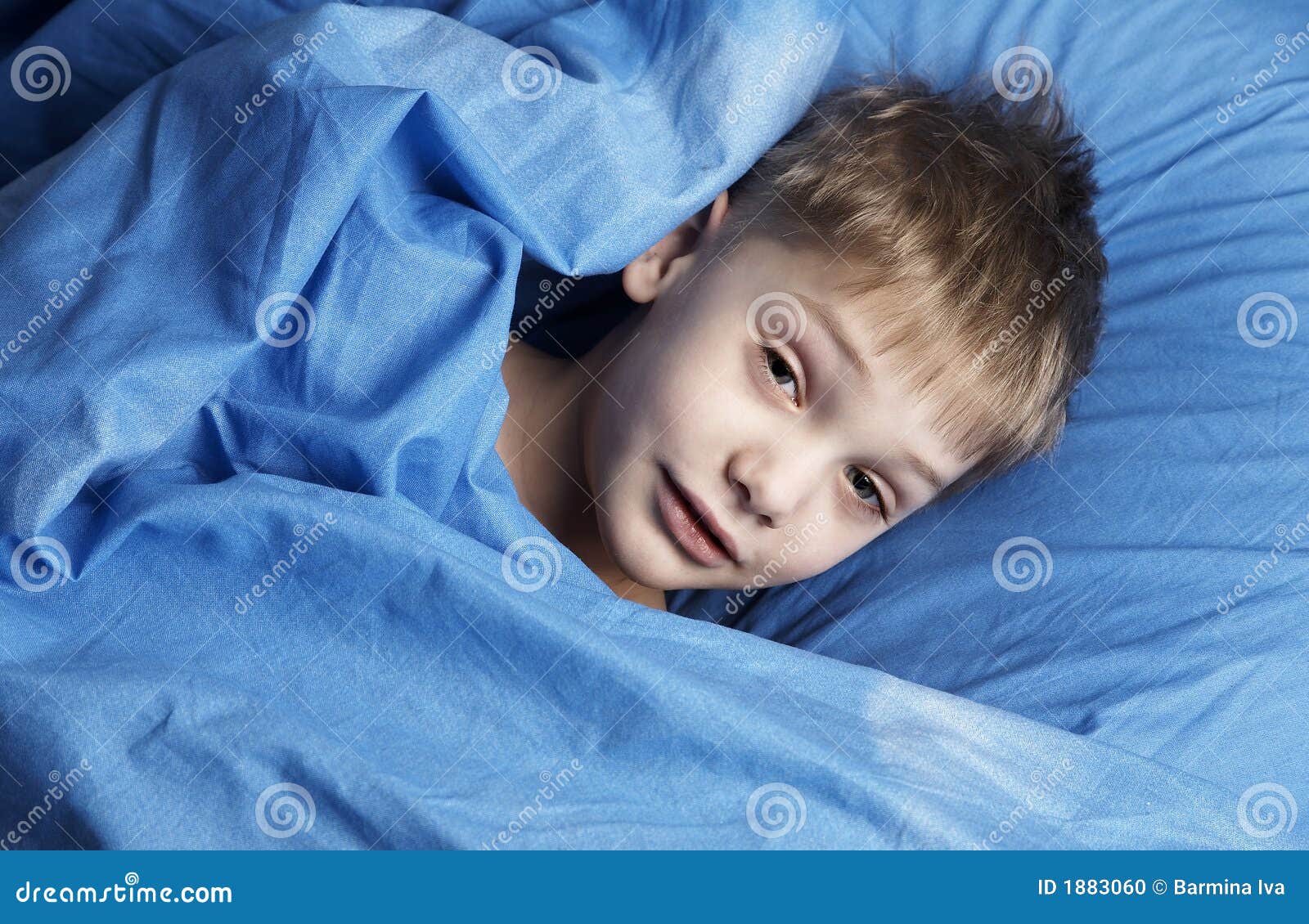 Just awakened stock photo. Image of blue, night, face - 1883060