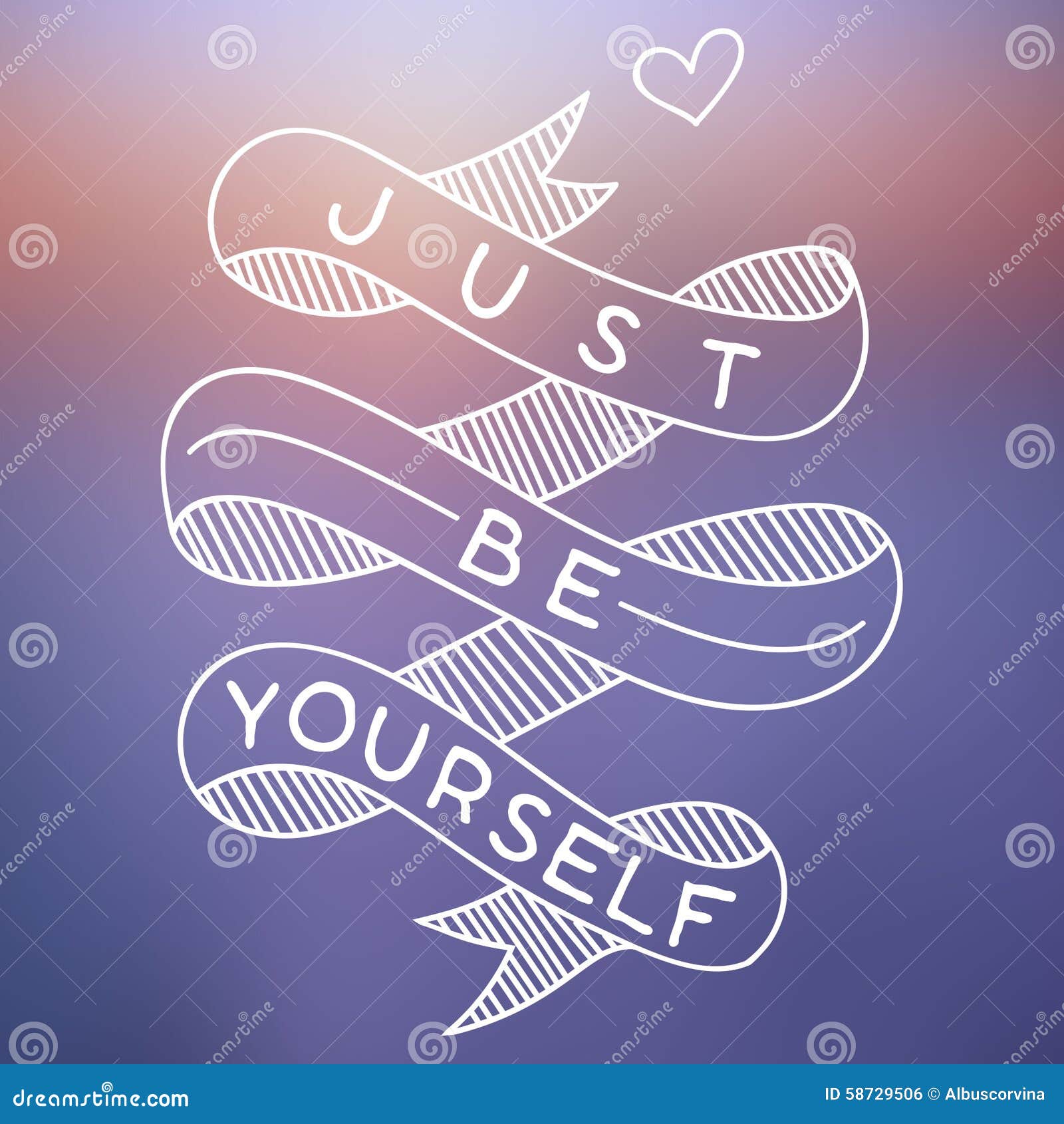Just Be Yourself stock illustration. Illustration of hand - 58729506