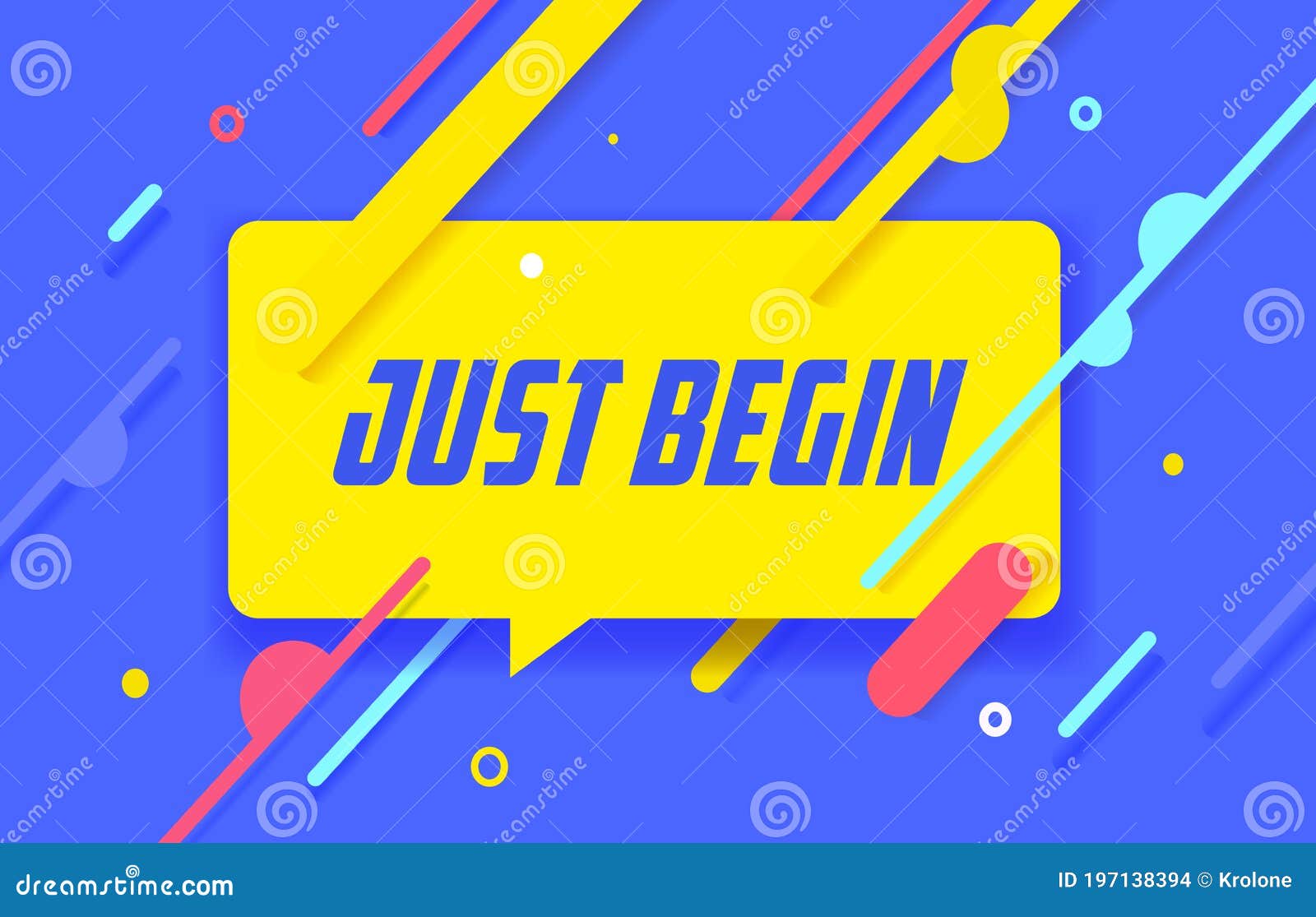 Just Begin in Design Banner. Vector Template for Web, Print ...
