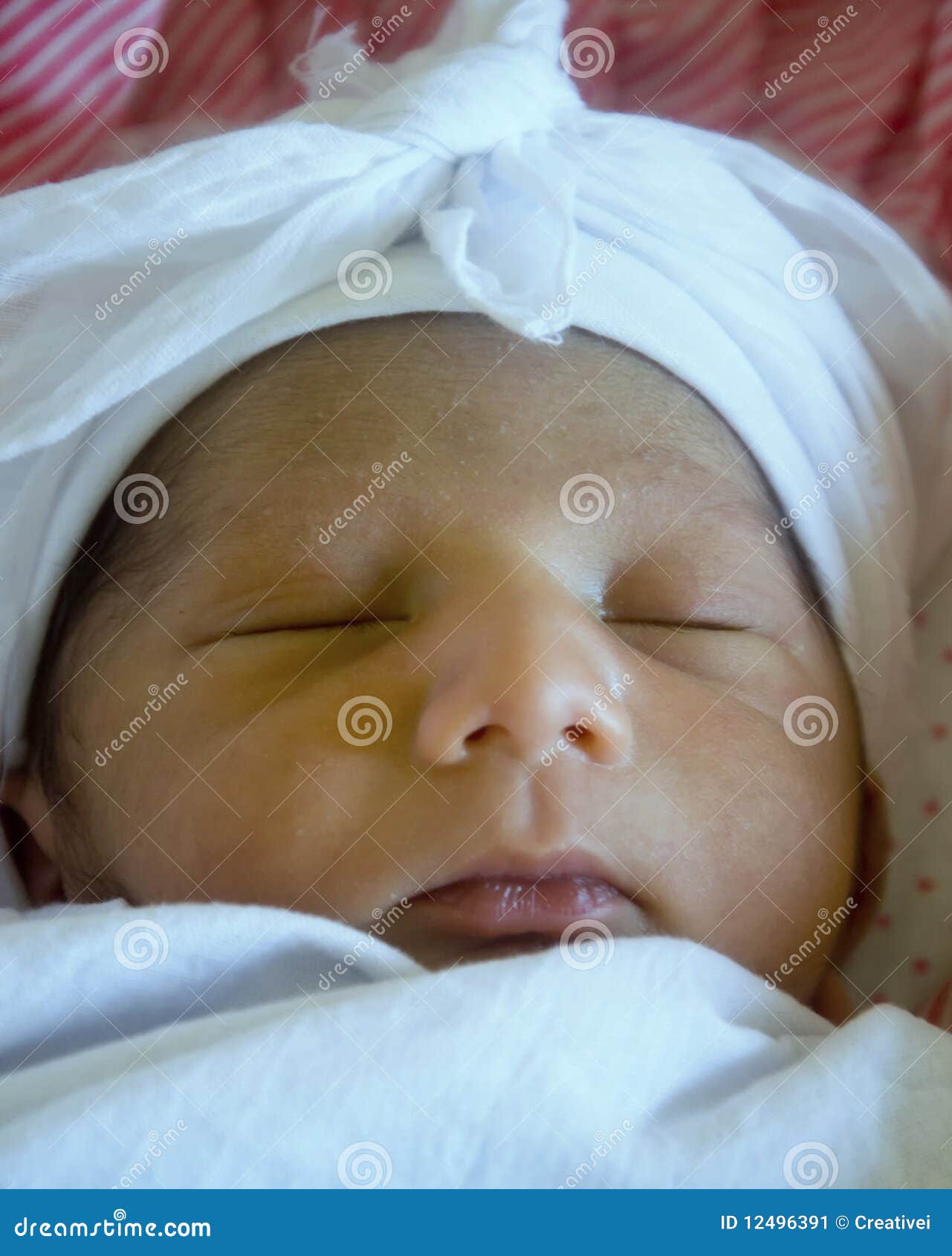 Just born kid sleeping stock image. Image of childbirth - 12496391