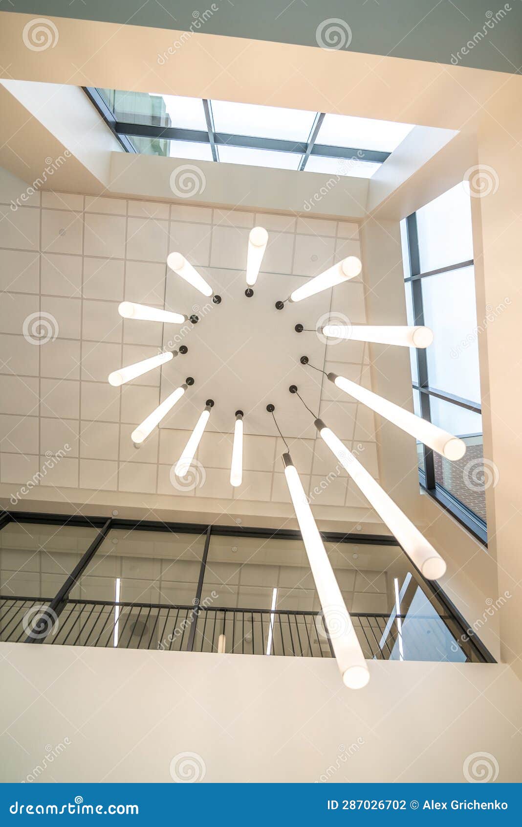 Just Built Modern Interior of a Hospital Lobby and Atrium Stock Photo ...