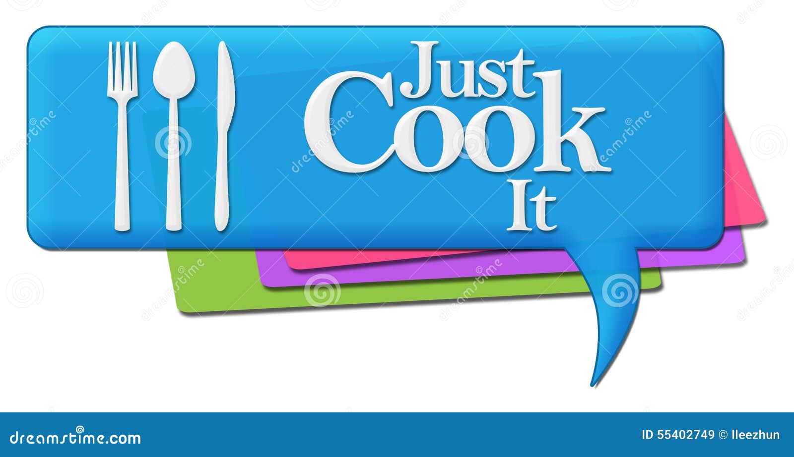Just Cook it Colorful Comments Symbols Stock Illustration ...