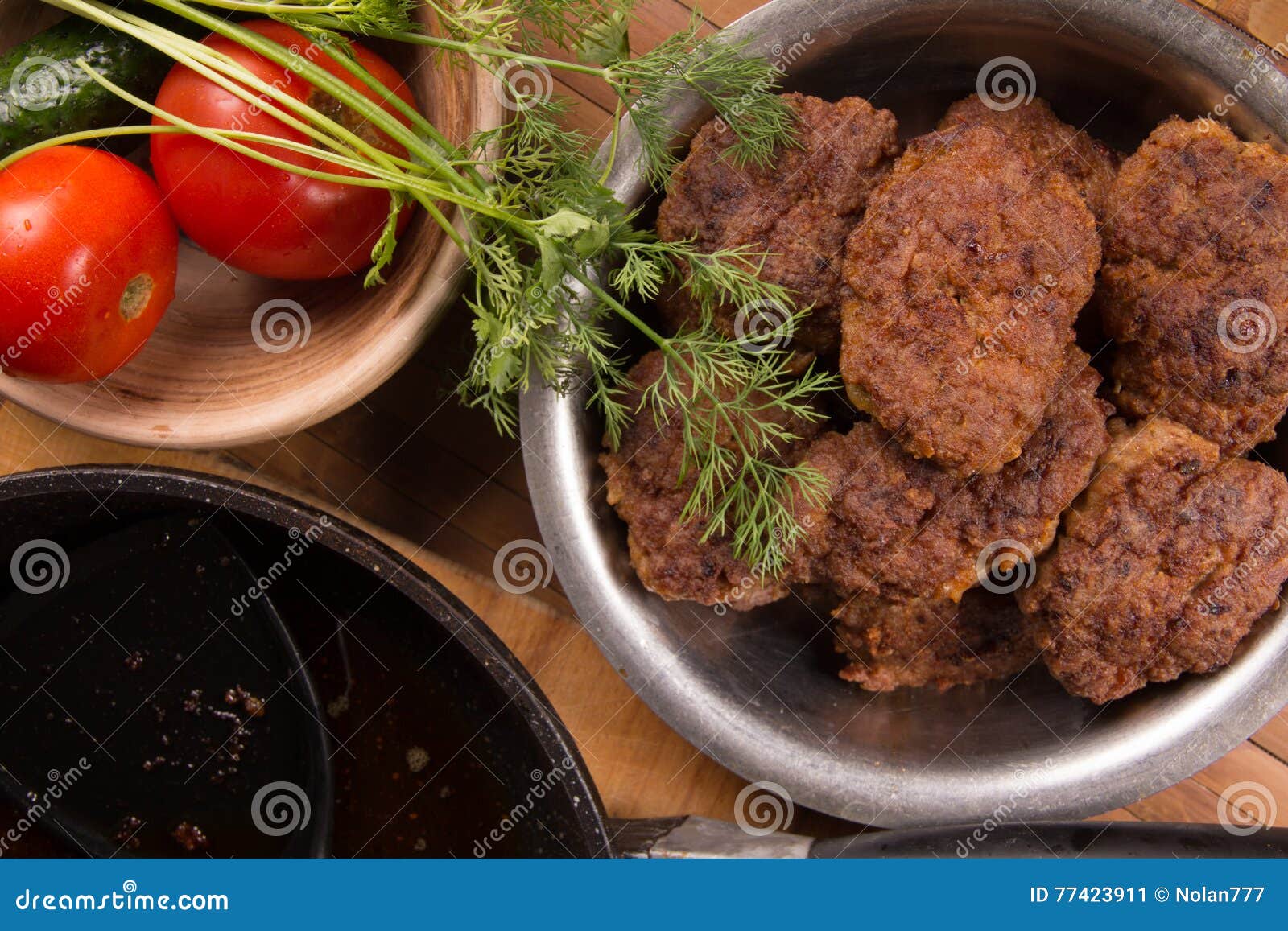 Just cooked meatballs stock image. Image of equipment - 77423911