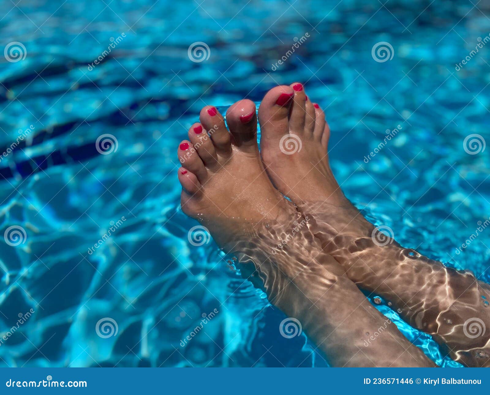 Just Cooling Off at the Pool on a Bright Sunny Day Stock Photo - Image ...