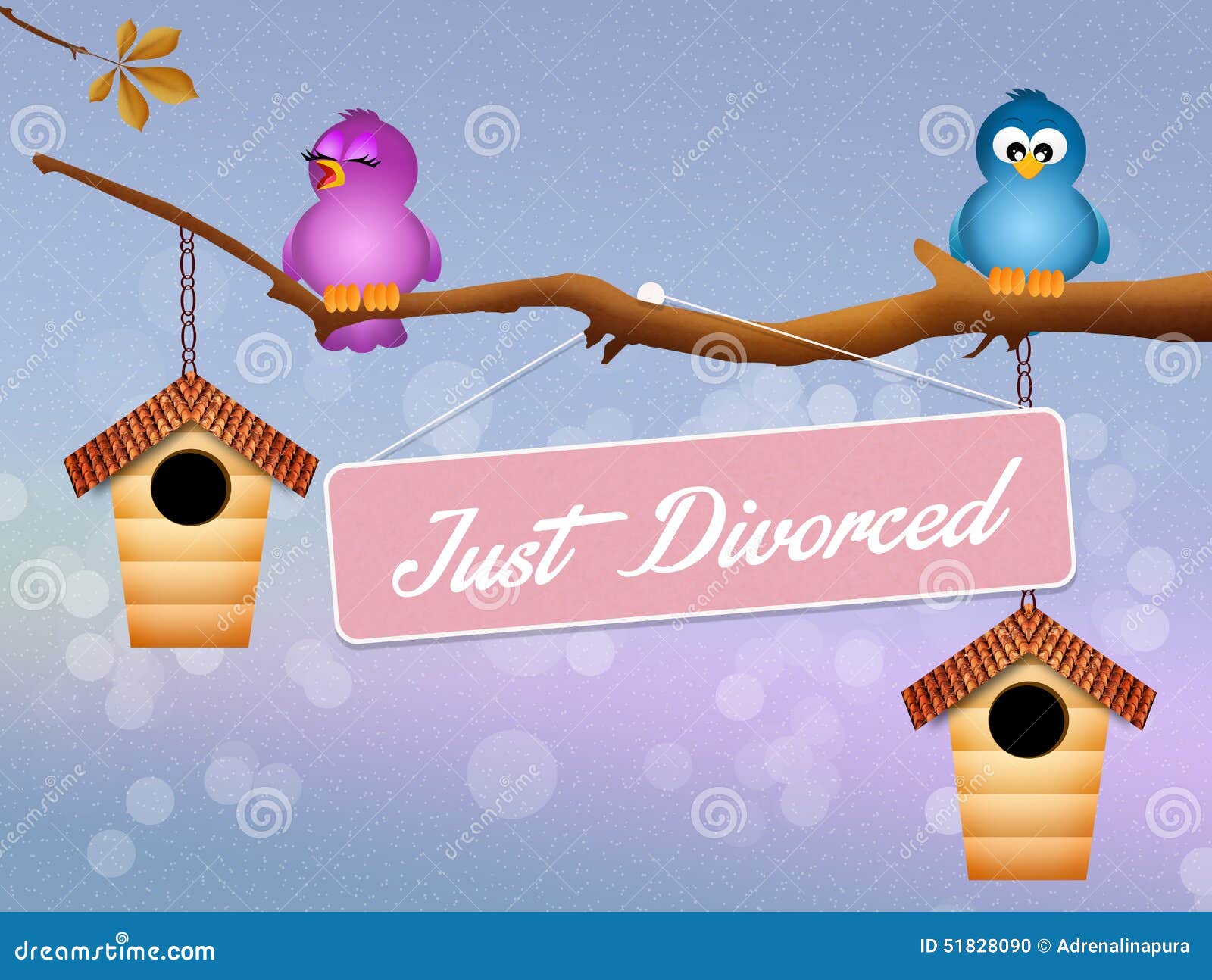 Just divorced stock illustration. Illustration of trouble - 51828090