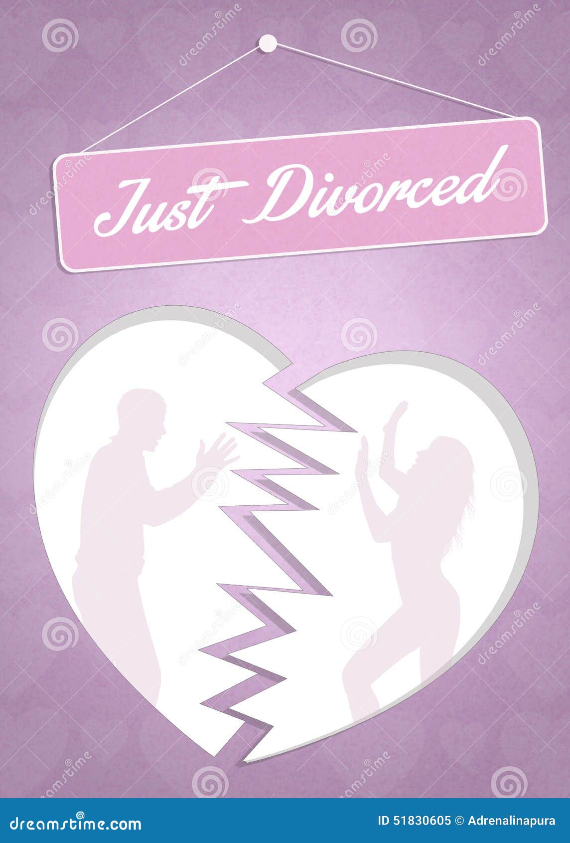 Just divorced stock illustration. Illustration of divorced - 51830605