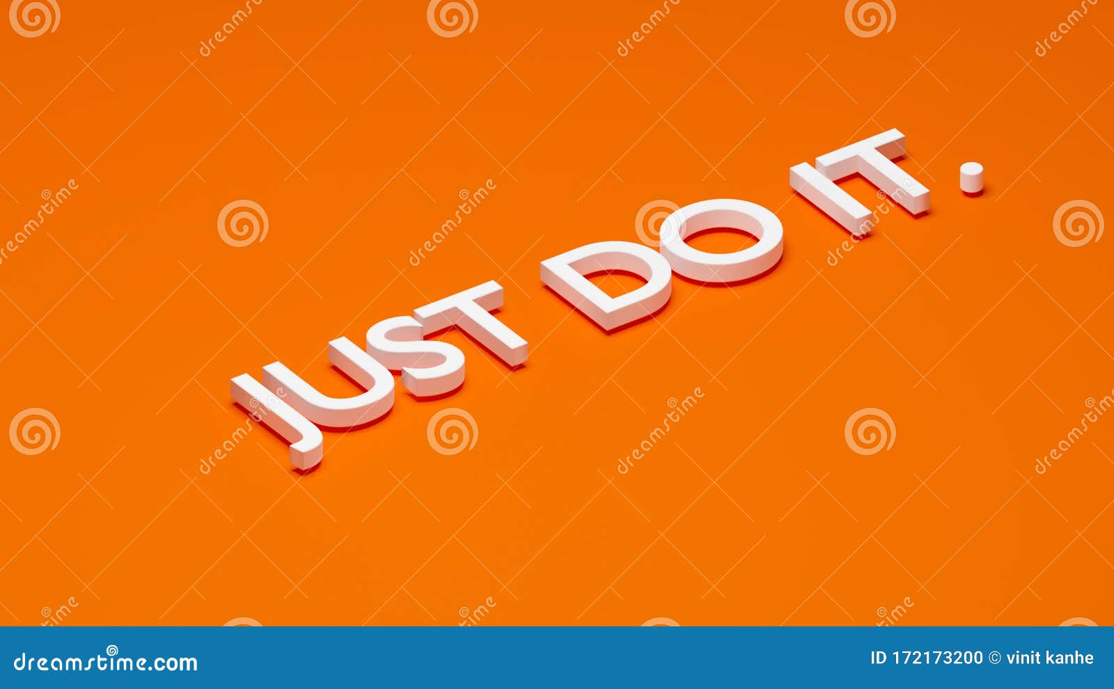 Just Do it 3d Text Render Full Stock Illustration - Illustration of ...