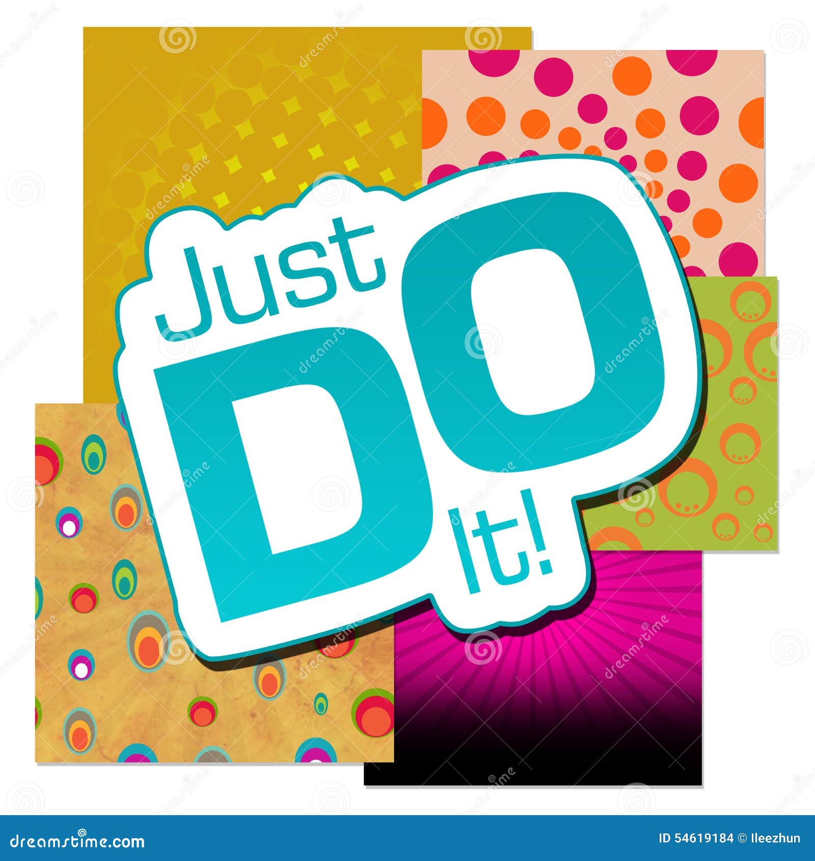 Just Do it Various Colorful Background Stock Illustration ...