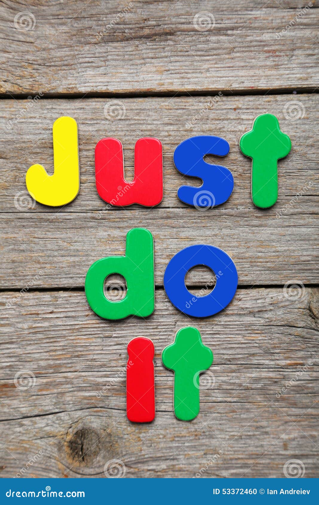 Just do it words stock photo. Image of business, alphabet - 53372460