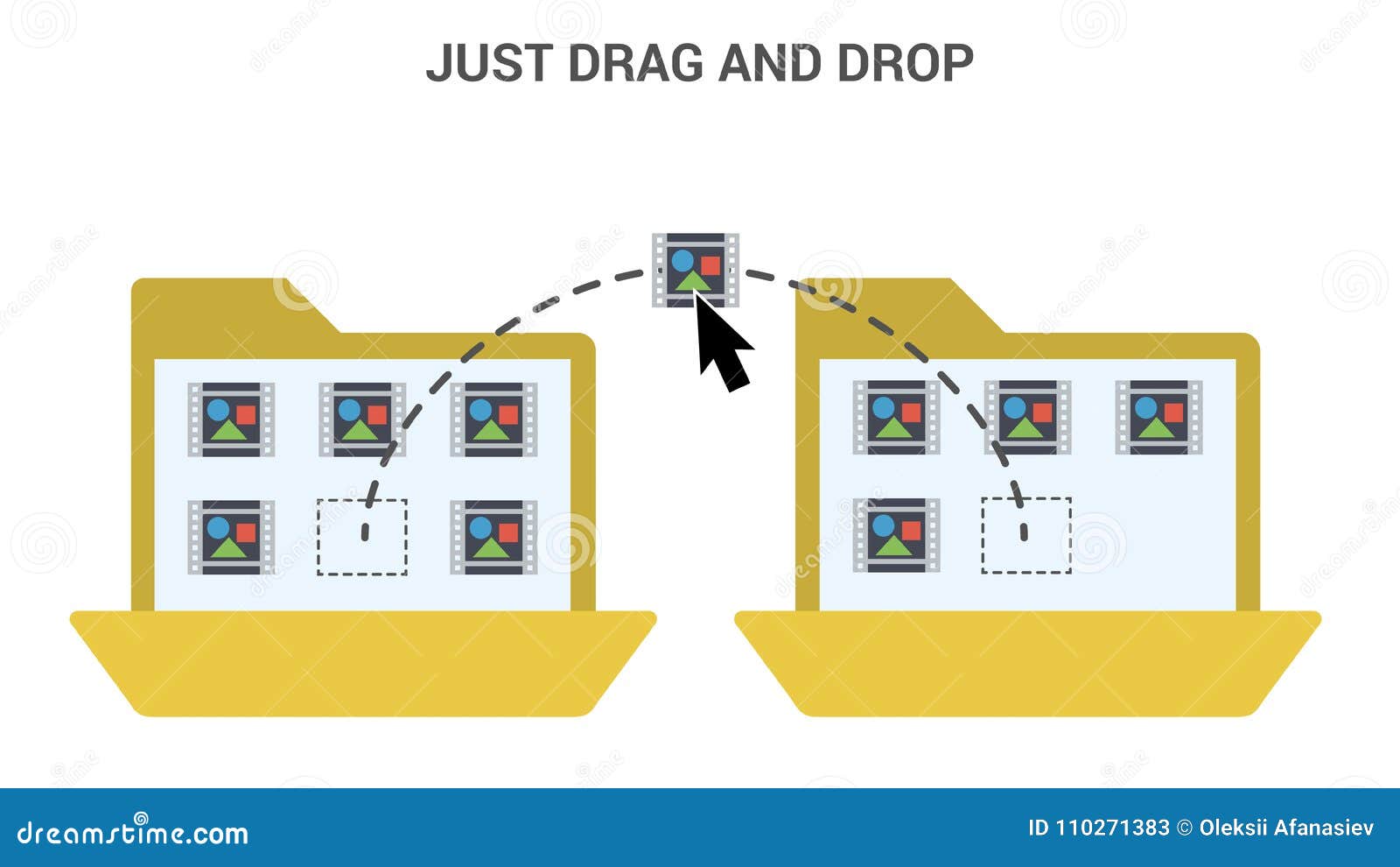 Just Drag And Drop Cartoon Vector | CartoonDealer.com #110271383