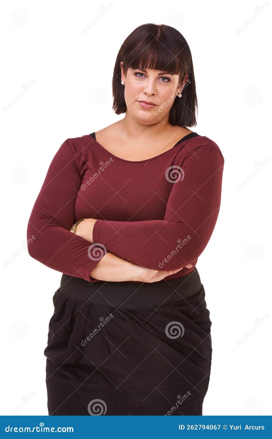 She Just Exudes Confidence. a Beautiful Plus Size Model Isolated on ...