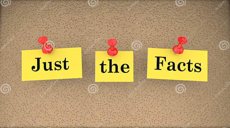 Just the Facts Basic Information Bulletin Board Stock Illustration ...