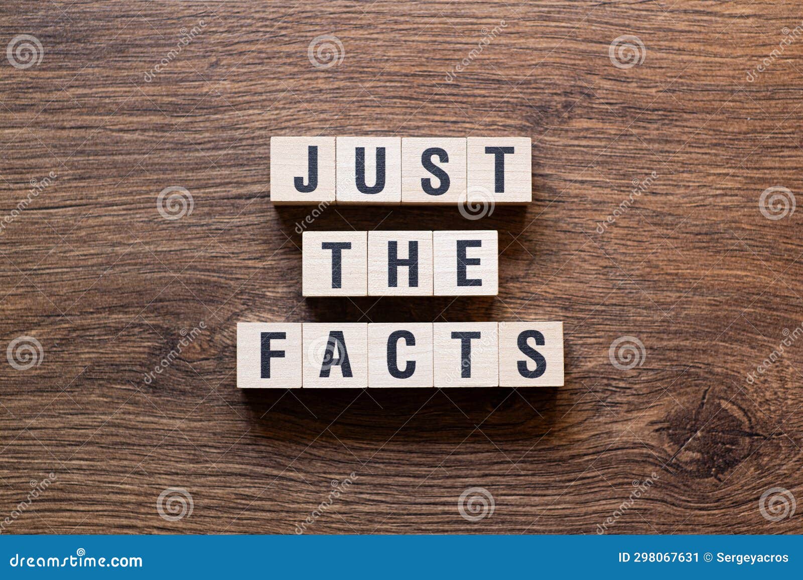 Just the Facts - Word Written on Cubes, Text Stock Image - Image of ...