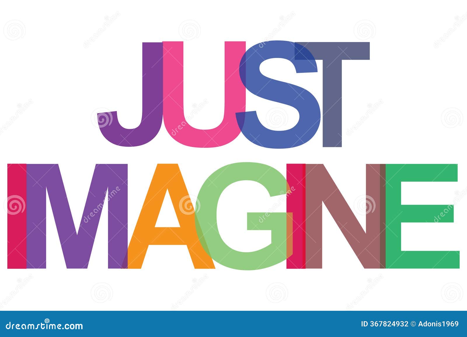 IMAGINE Colorful Overlapping Squares Banner Vector Illustration ...