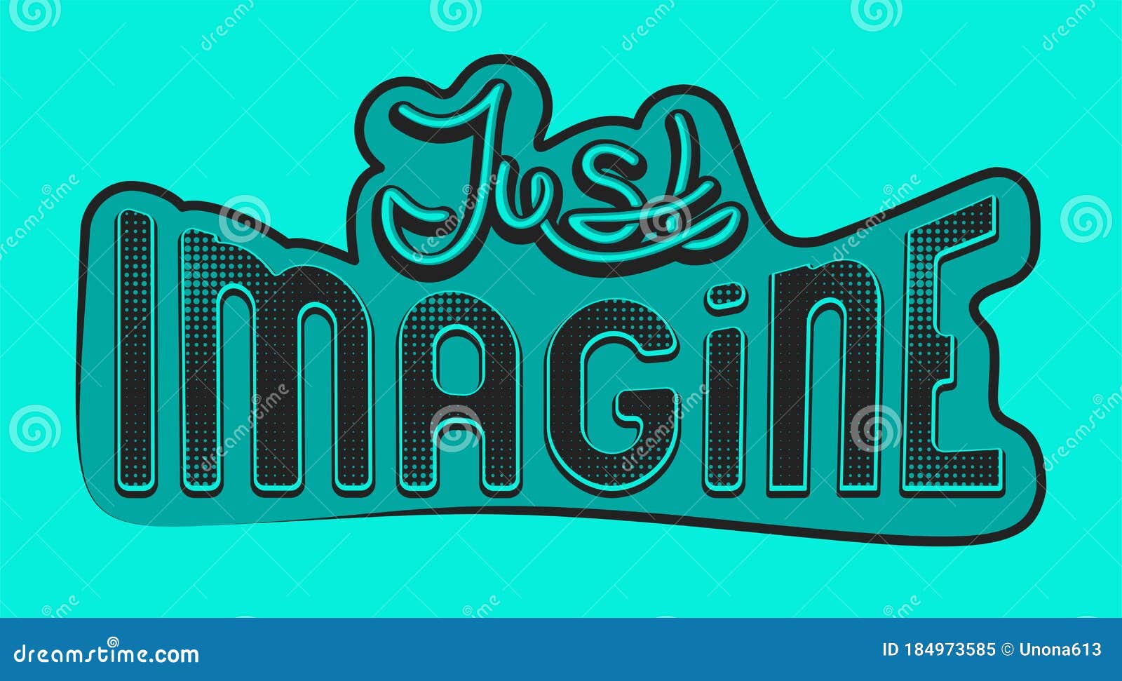 Just Imagine. Inspirational Quote, Vector Calligraphy. Black Modern ...
