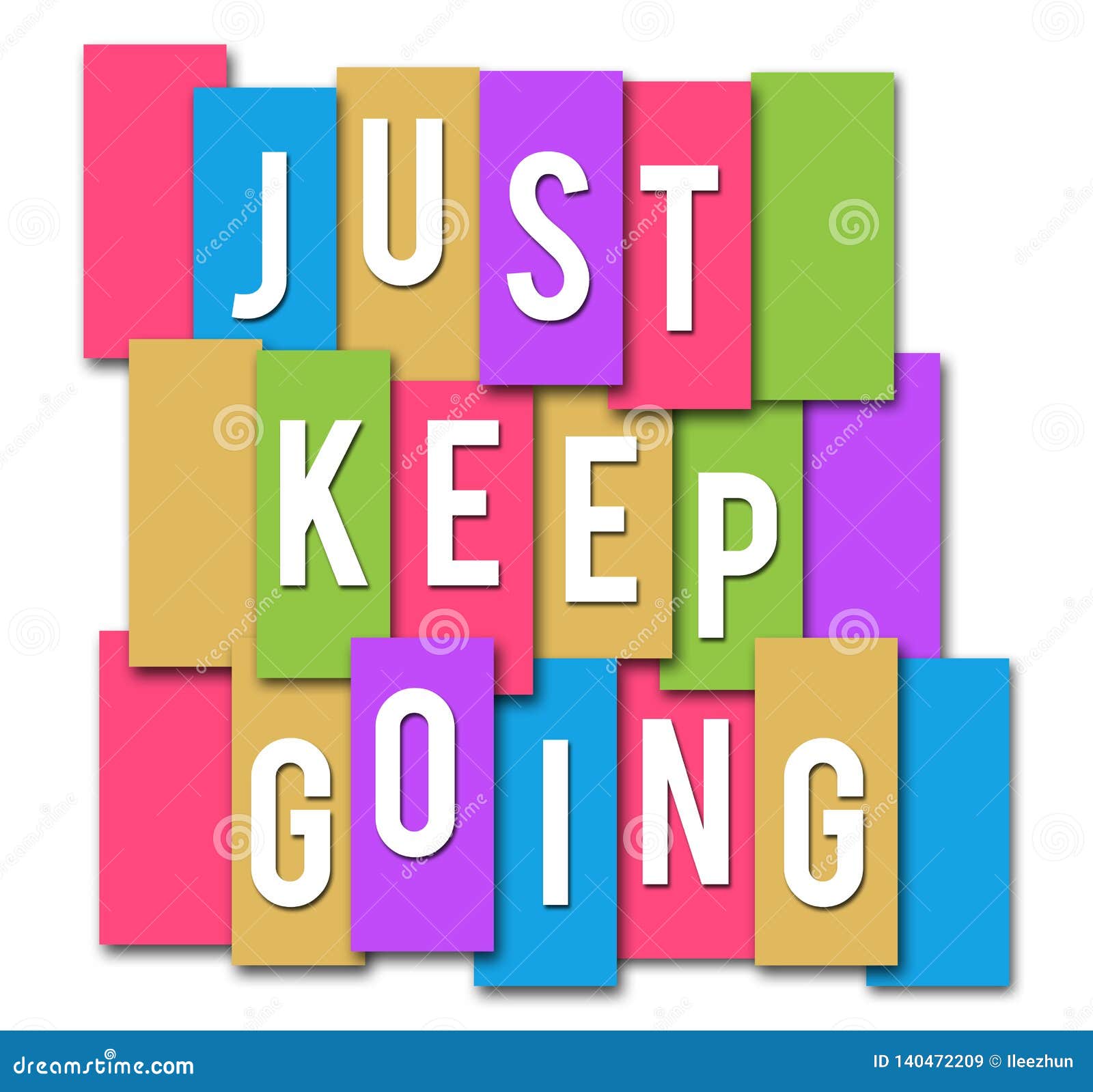 Just Keep Going Colorful Stripes Group Stock Illustration ...