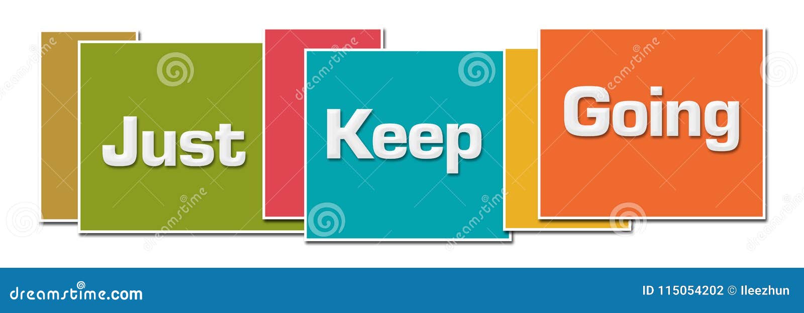 Just Keep Going Various Color Boxes Stock Illustration - Illustration ...