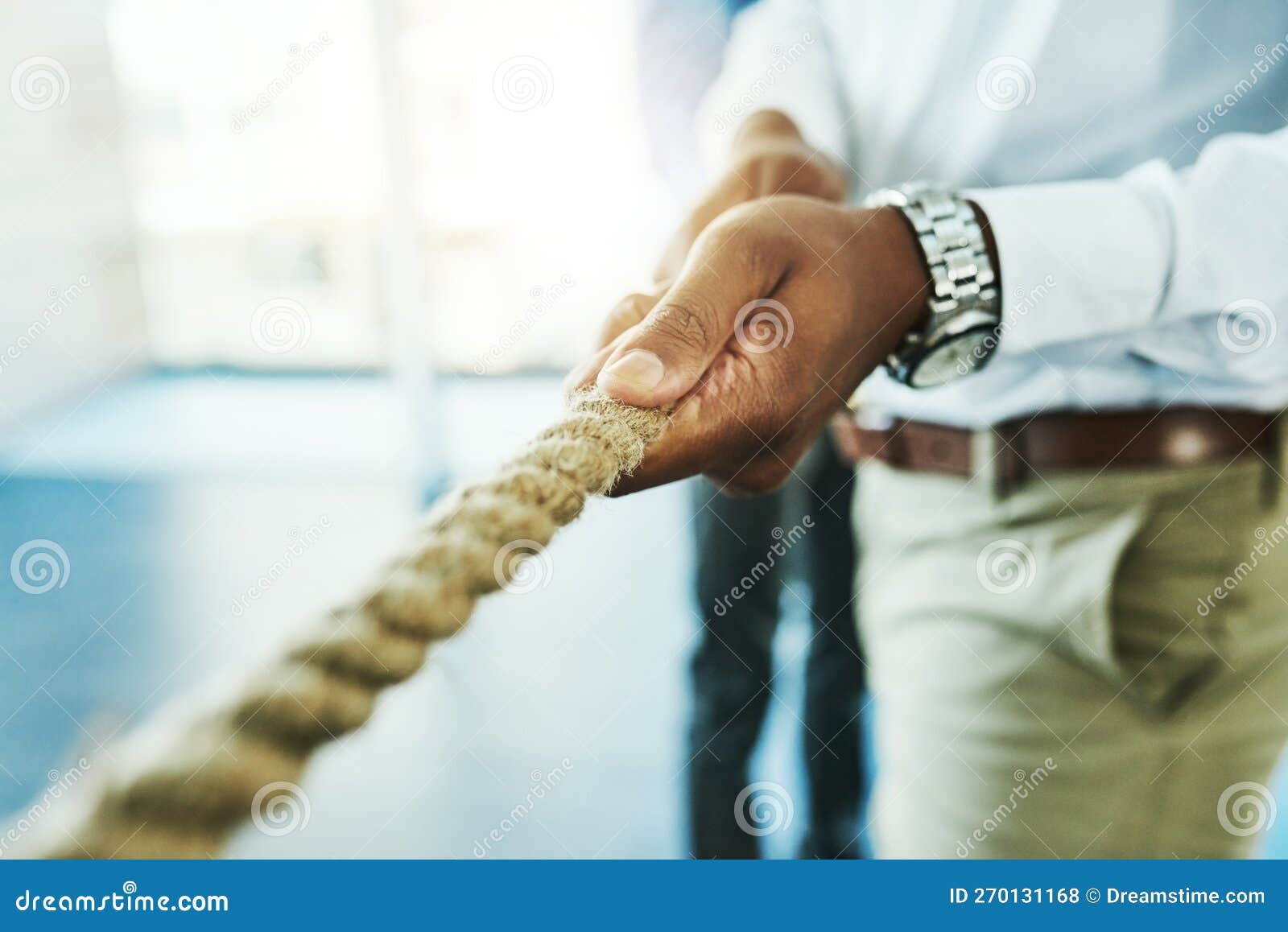 Just Keep Pulling Once Success is within Your Grasp. an Unrecognisable ...