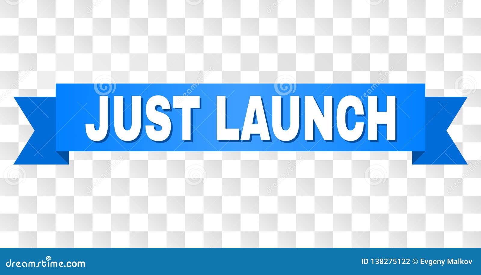 Blue Tape with JUST LAUNCH Text Stock Vector - Illustration of sticker ...