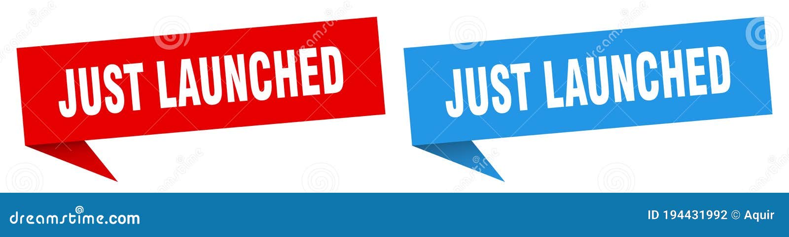 Just Launched Banner. Just Launched Speech Bubble Label Set Stock ...