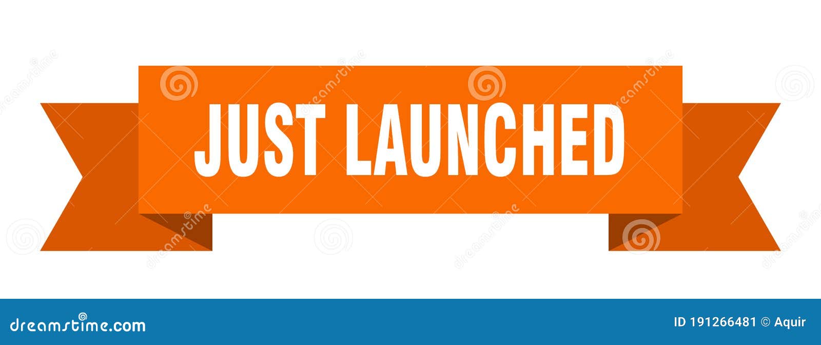Just launched ribbon. stock vector. Illustration of launched - 191266481