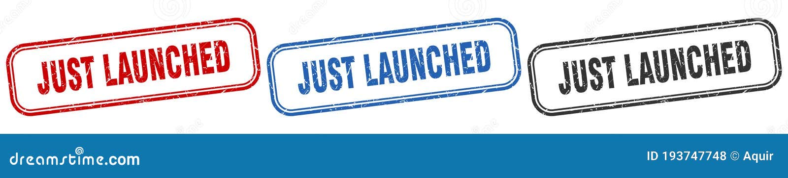 Just Launched Banner. Just Launched Speech Bubble Label Set. Vector ...