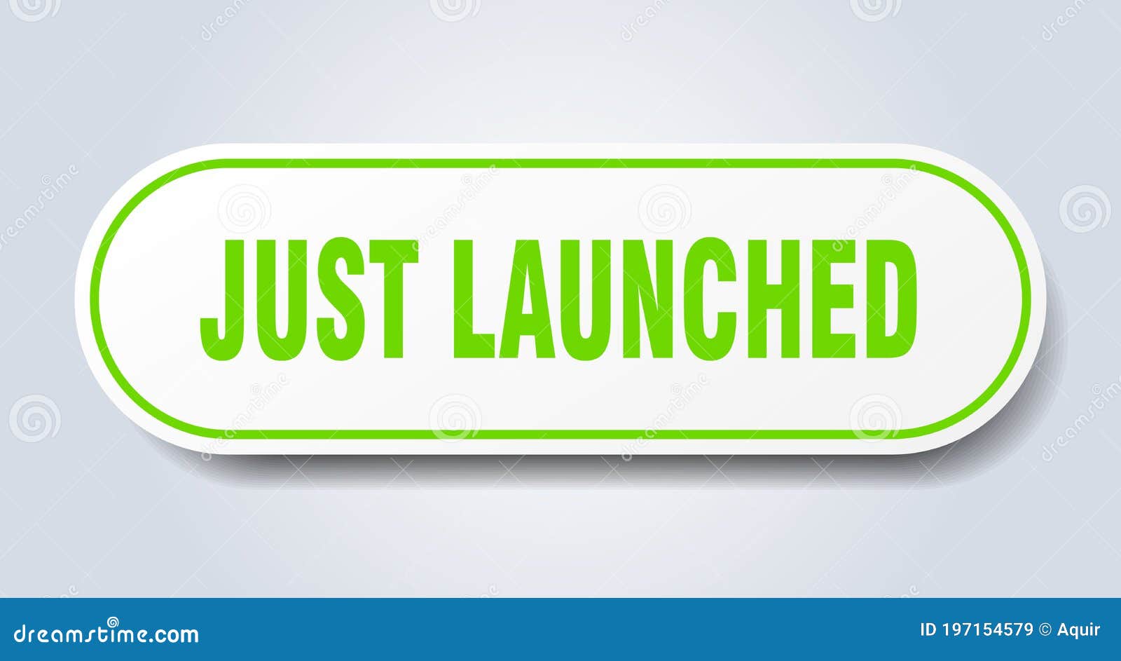 Just launched sticker. stock vector. Illustration of peeler - 197154579