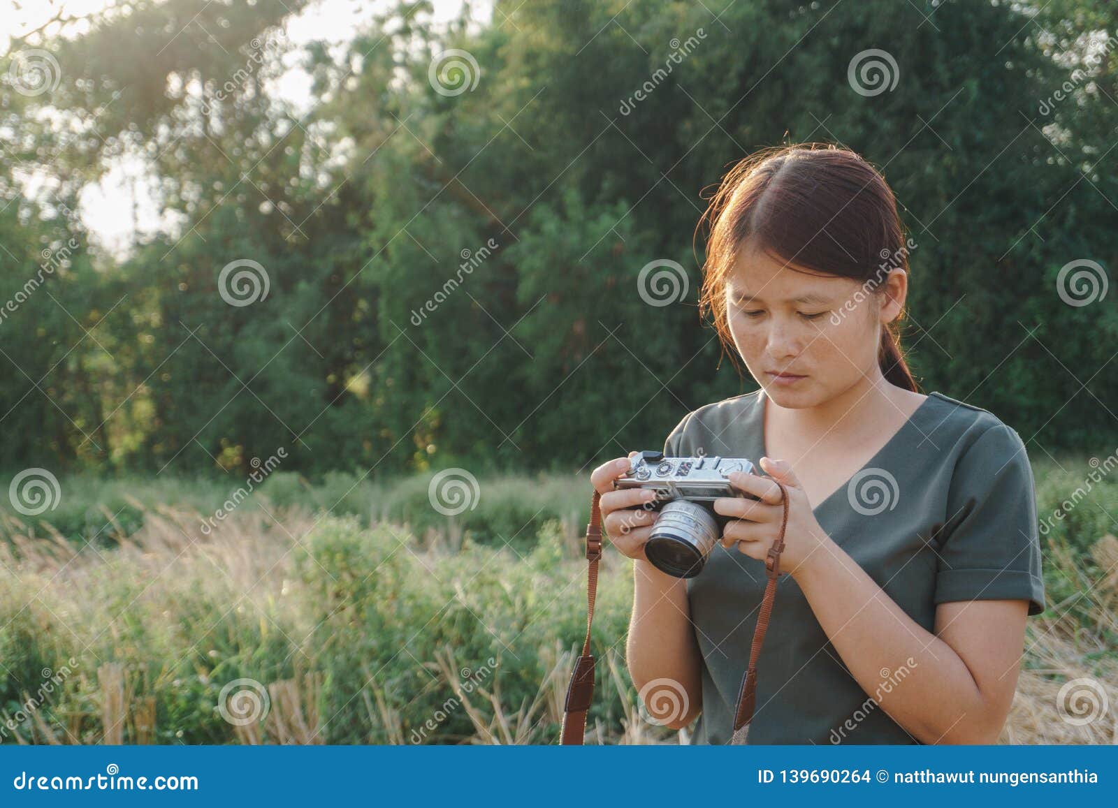 Just Learned To Use a Camera, Old Film Camera Stock Photo - Image of ...