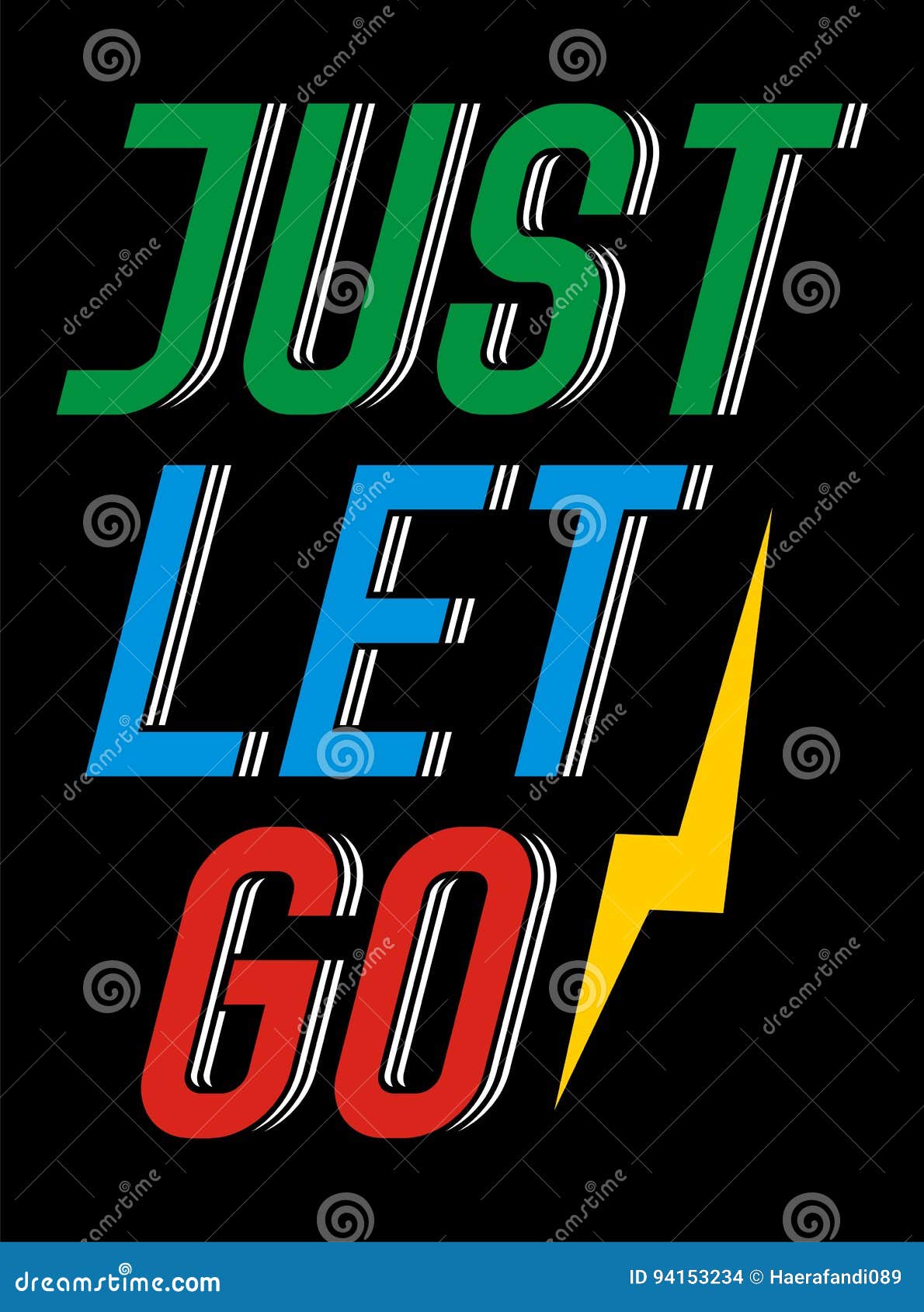 Just let go, Vector image stock illustration. Illustration of fashion ...