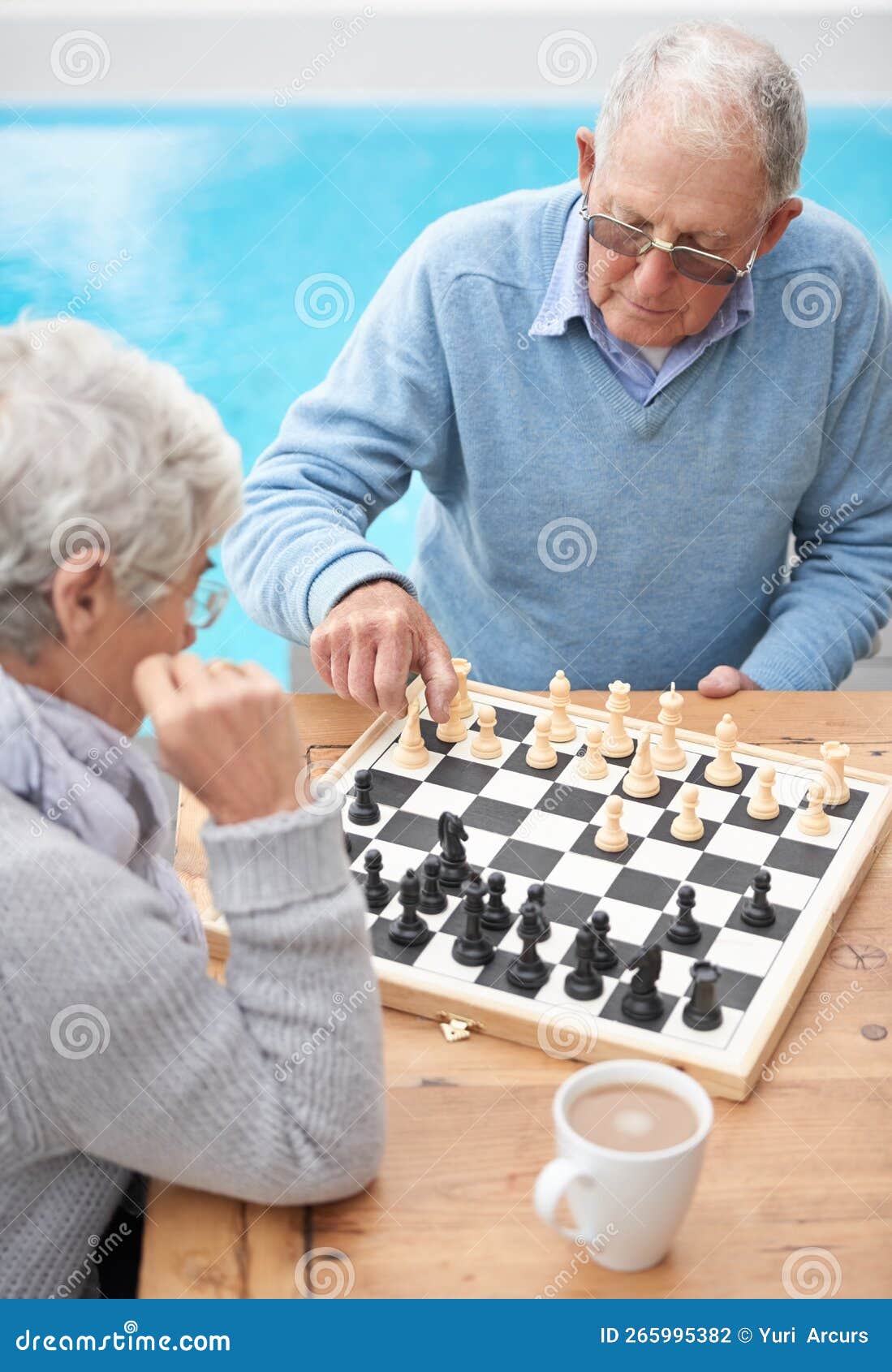 Just Like Chess, Life Changes with Every Move. an Elderly Couple ...