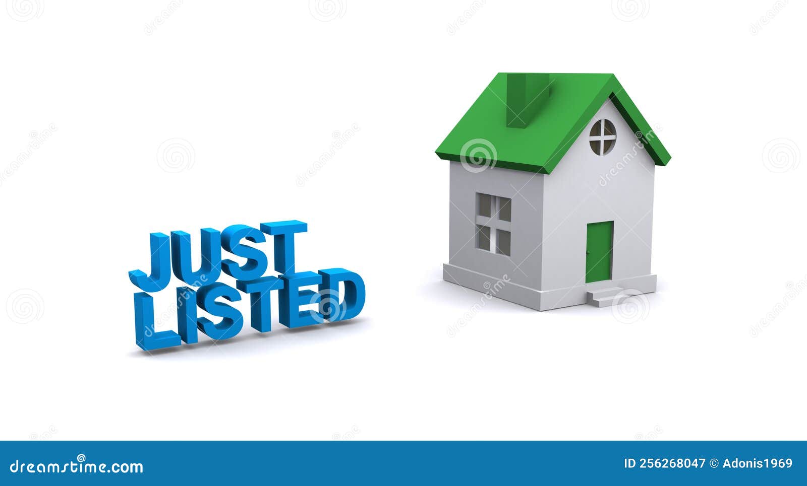 Just Listed Banner Design Cartoon Vector | CartoonDealer.com #221996843