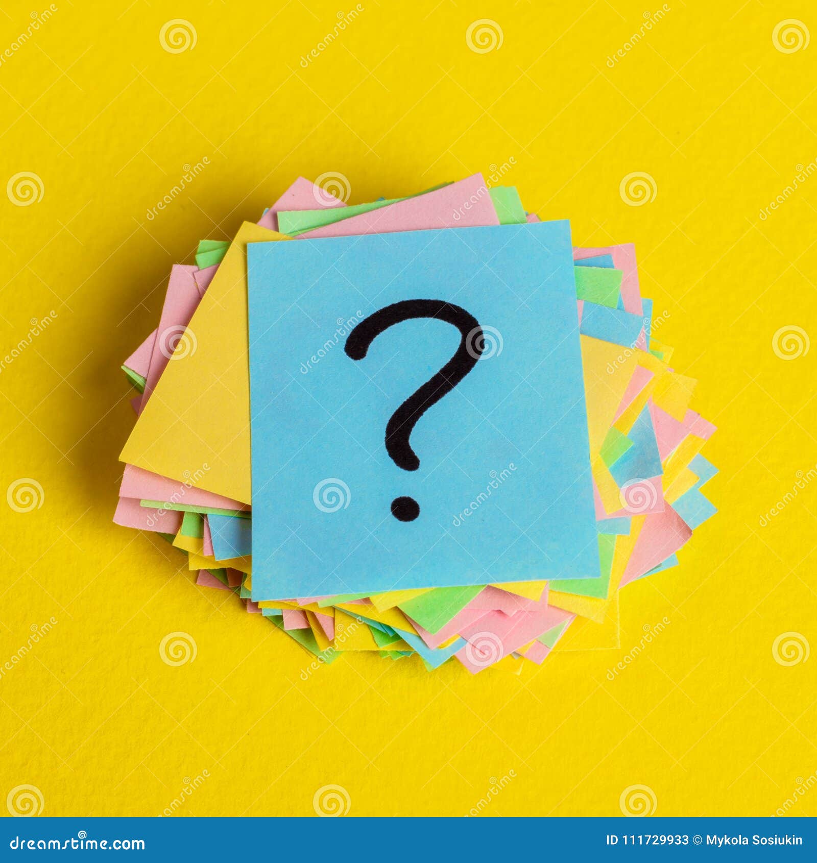 Just a Lot of Question Marks on Colored Papers Stock Image - Image of ...
