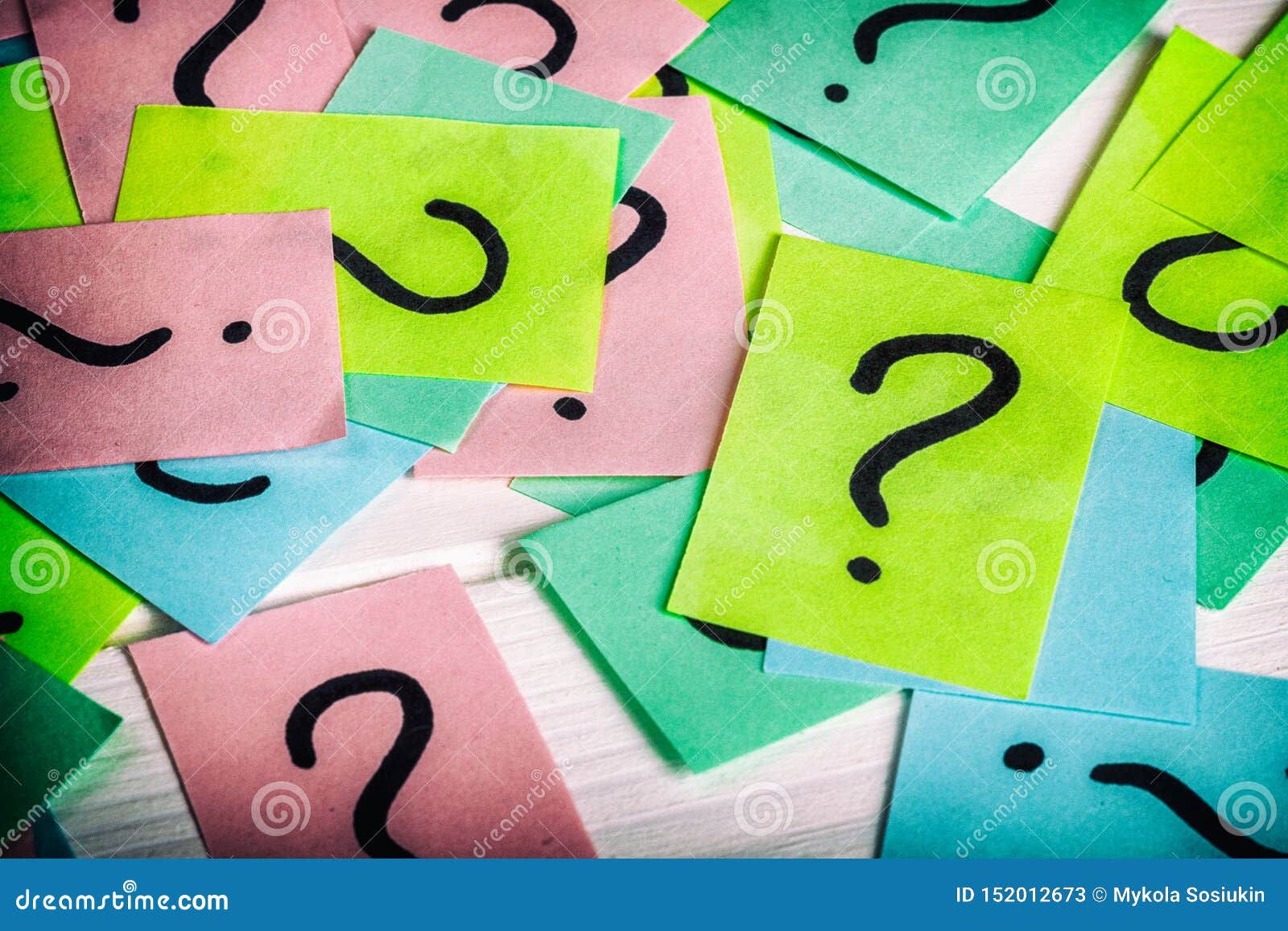 Just a Lot of Question Marks on Colored Papers Stock Image - Image of ...